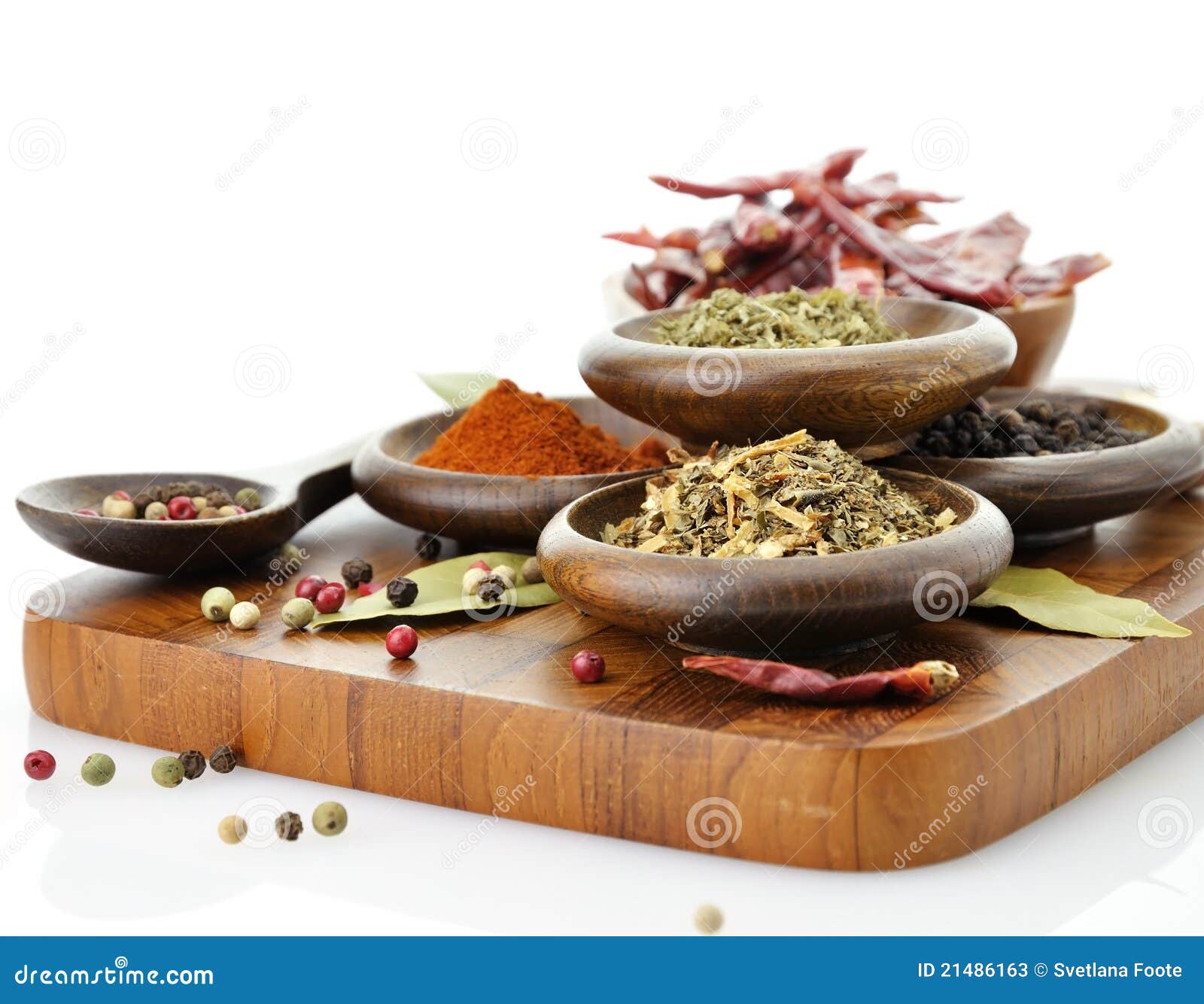 Spices Assortment stock image. Image of black, leaf, wooden - 21486163
