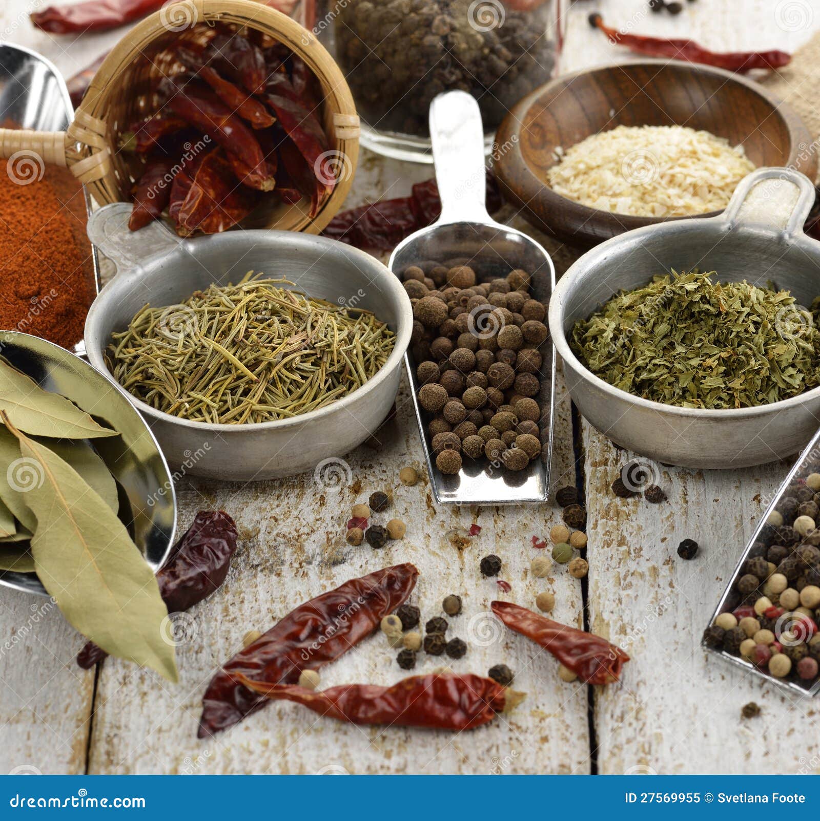 Spices Assortment stock image. Image of leaves, chilli - 27569955