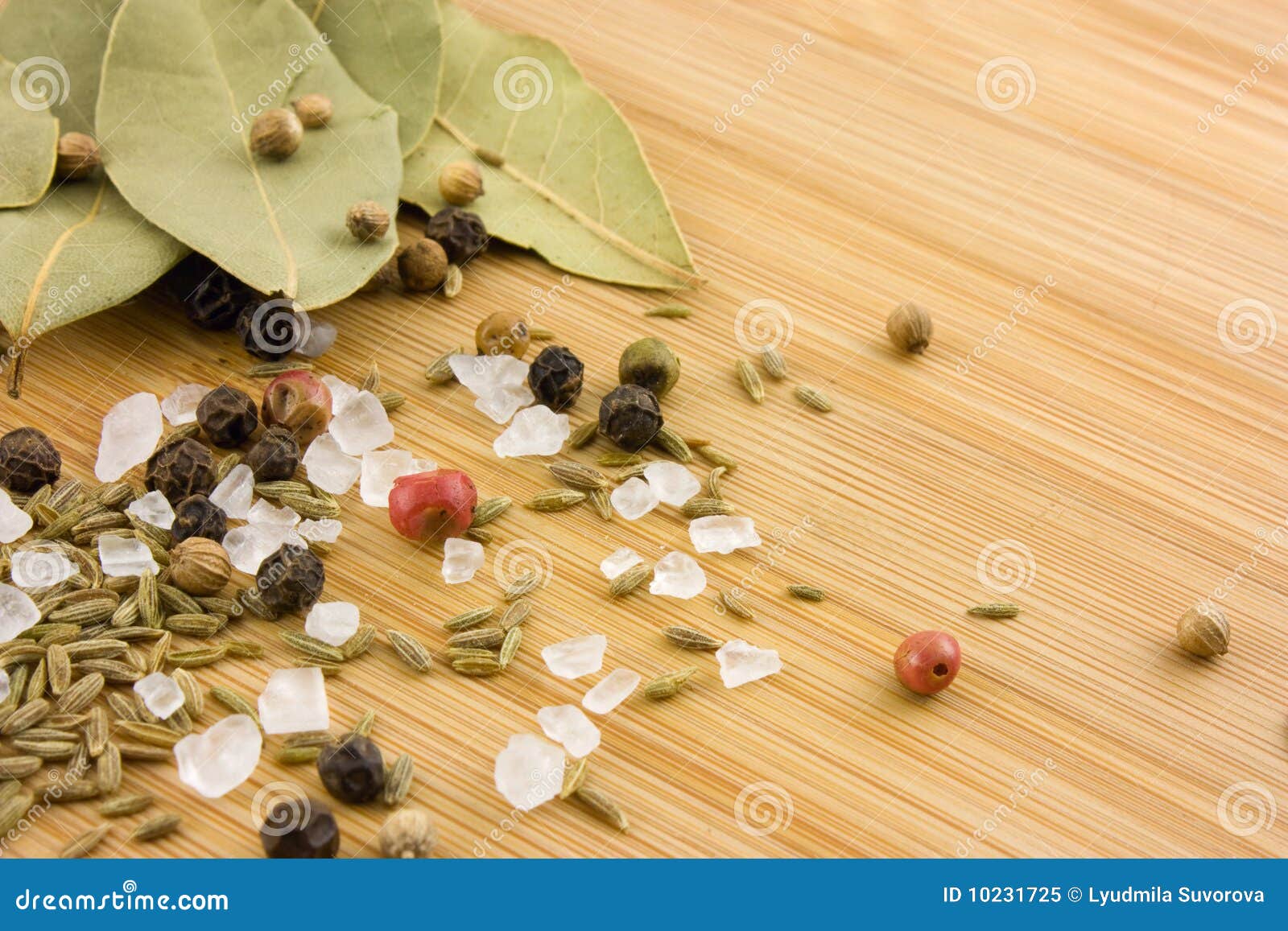 Spices background stock image. Image of bamboo, ingredient - 10231725