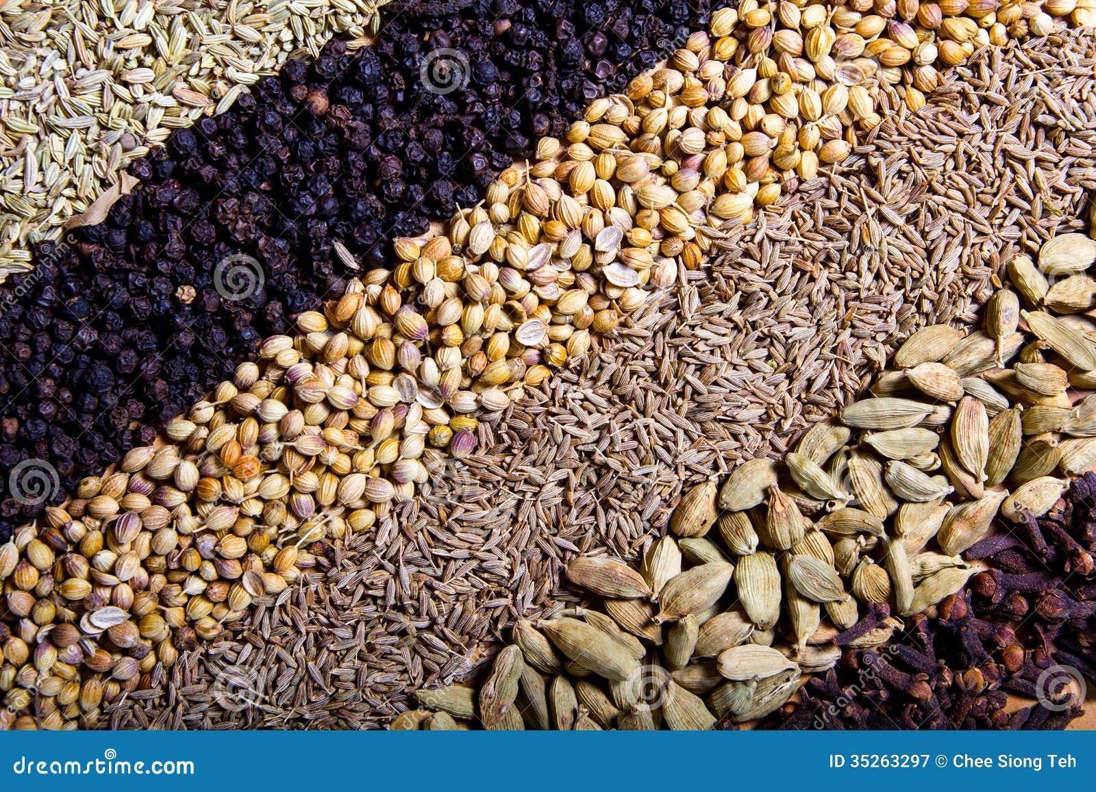 Spices background stock image. Image of paprika, curried - 35263297