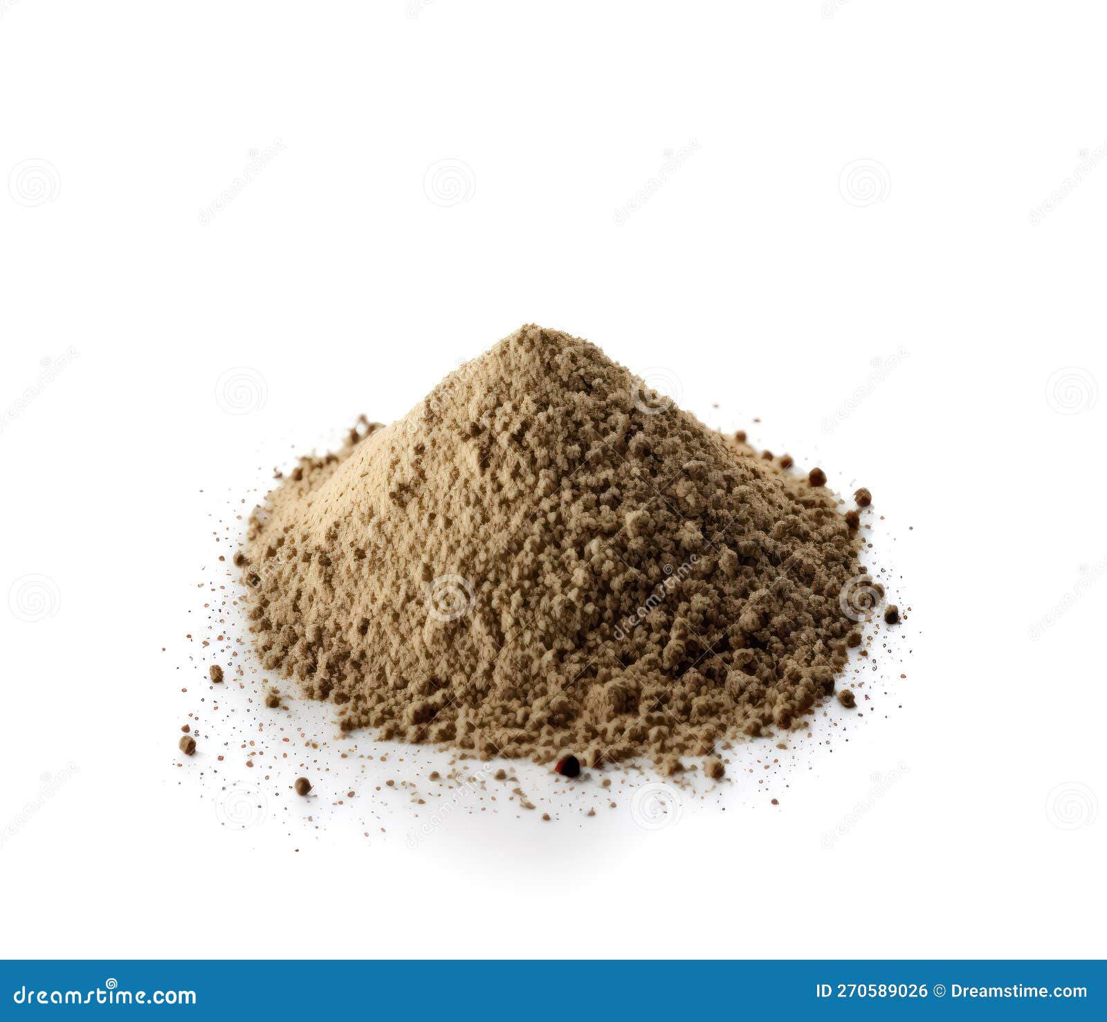 Spices. Black Ground Pepper Isolated on White Background Stock ...