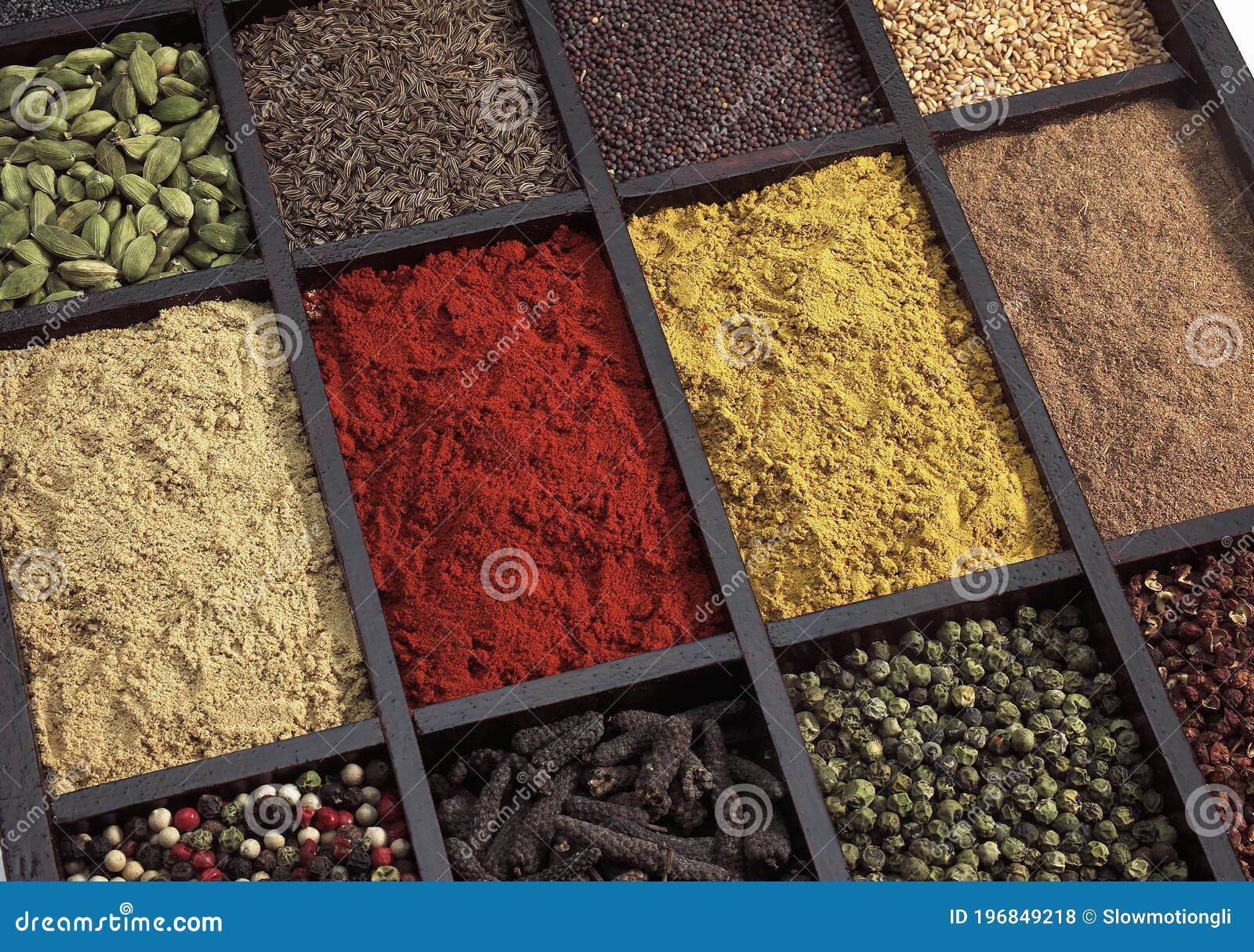 Spices Box stock photo. Image of life, spice, ingredient - 196849218