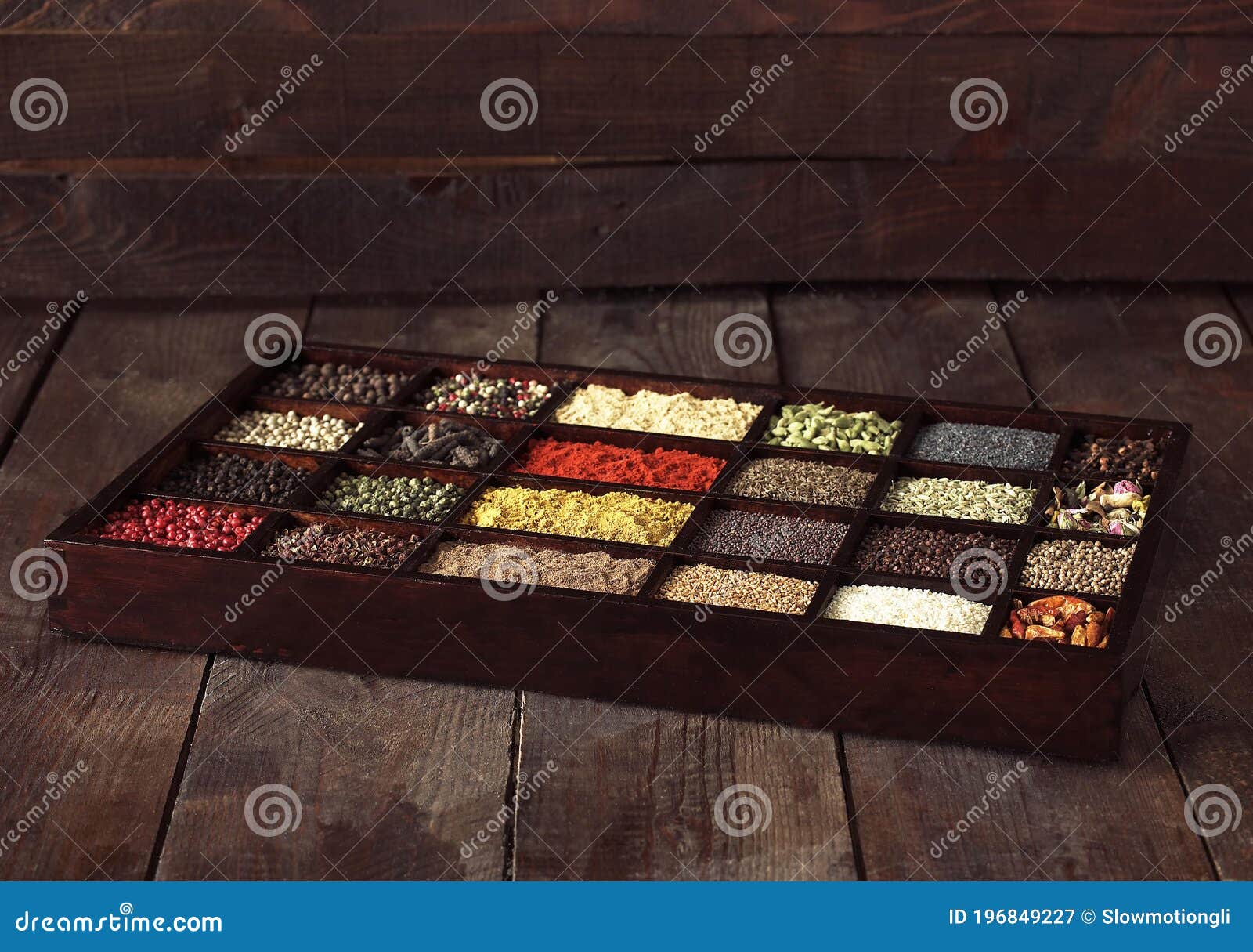 Spices Box stock image. Image of food, restaurant, receipe - 196849227