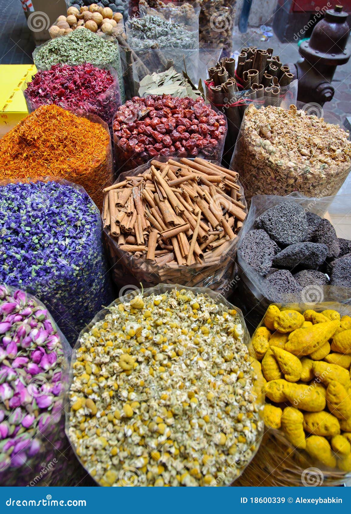 Spices choice on a market stock image. Image of cooking - 18600339