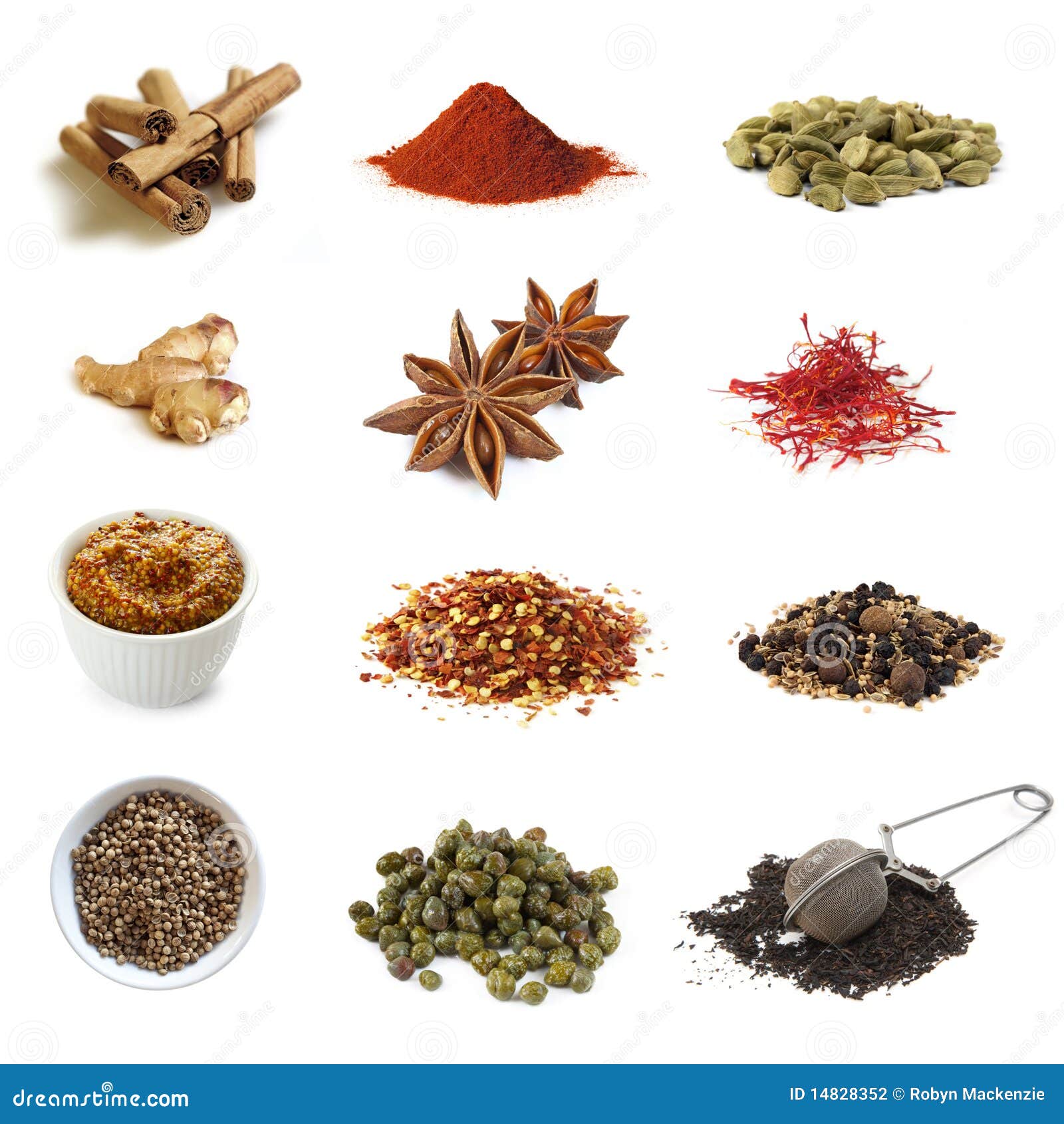Spices Collection stock photo. Image of assortment, capers - 14828352