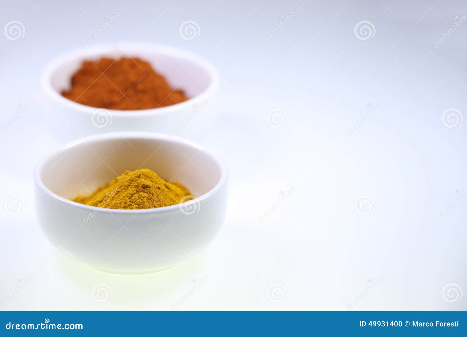 Spices in Cups on a White Background Stock Photo - Image of white ...