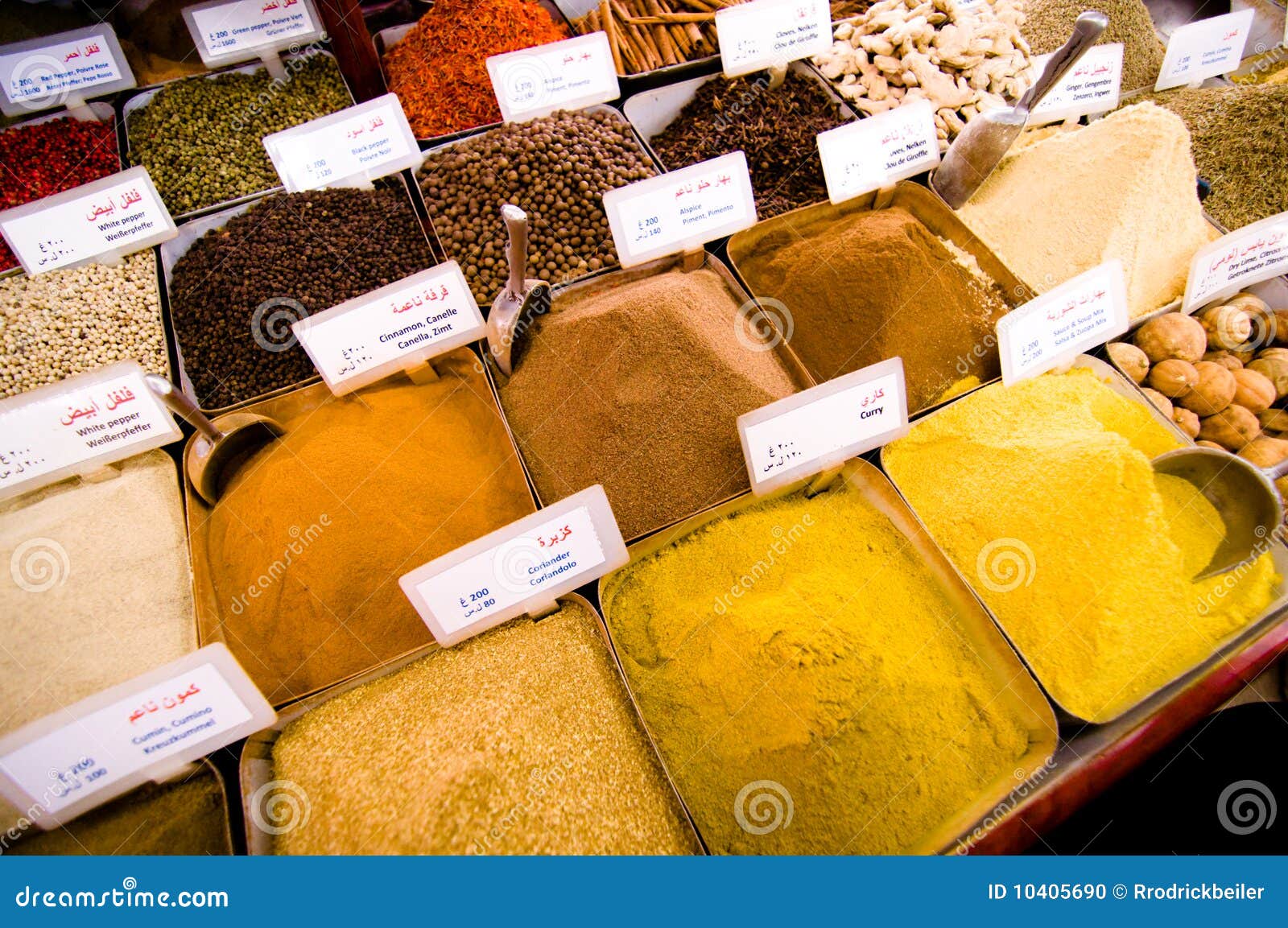 Spices on display stock photo. Image of variety, seasoning - 10405690