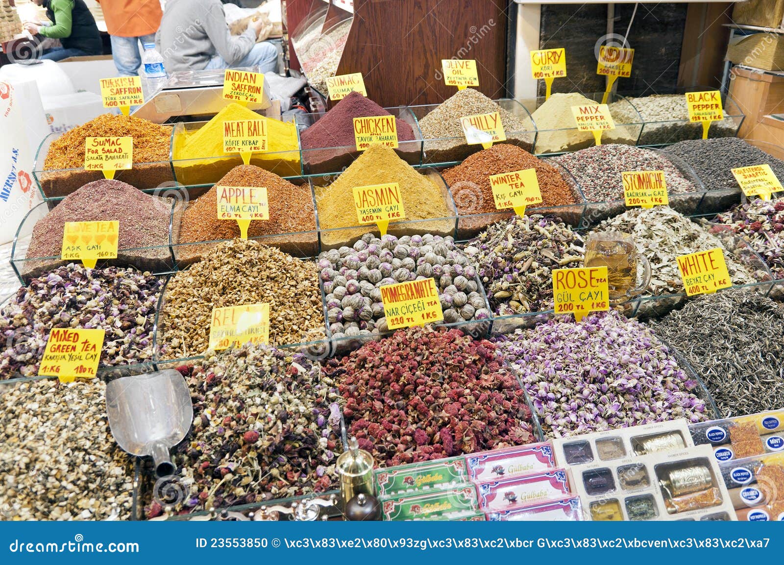 Spices on Display stock photo. Image of bazaar, turkey - 23553850