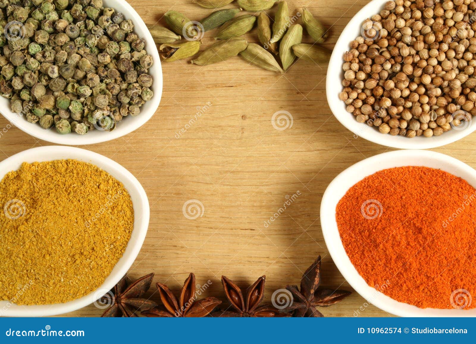 Spices frame stock photo. Image of pepper, background - 10962574