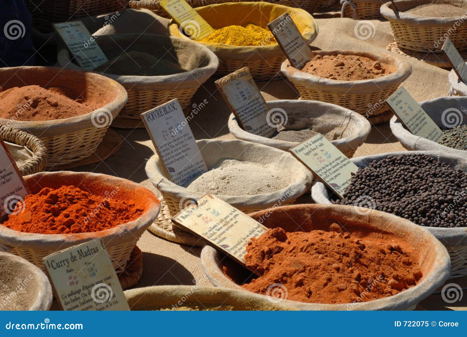 Spices on a french market stock image. Image of taste, spice - 722075