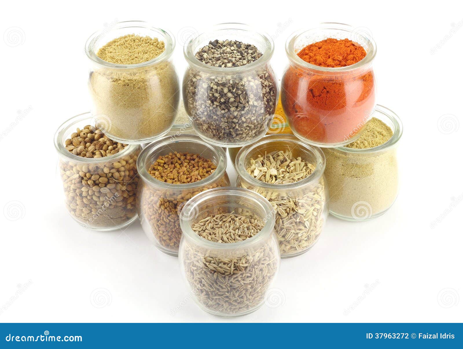 Spices in Glass Bottle stock photo. Image of cooking - 37963272