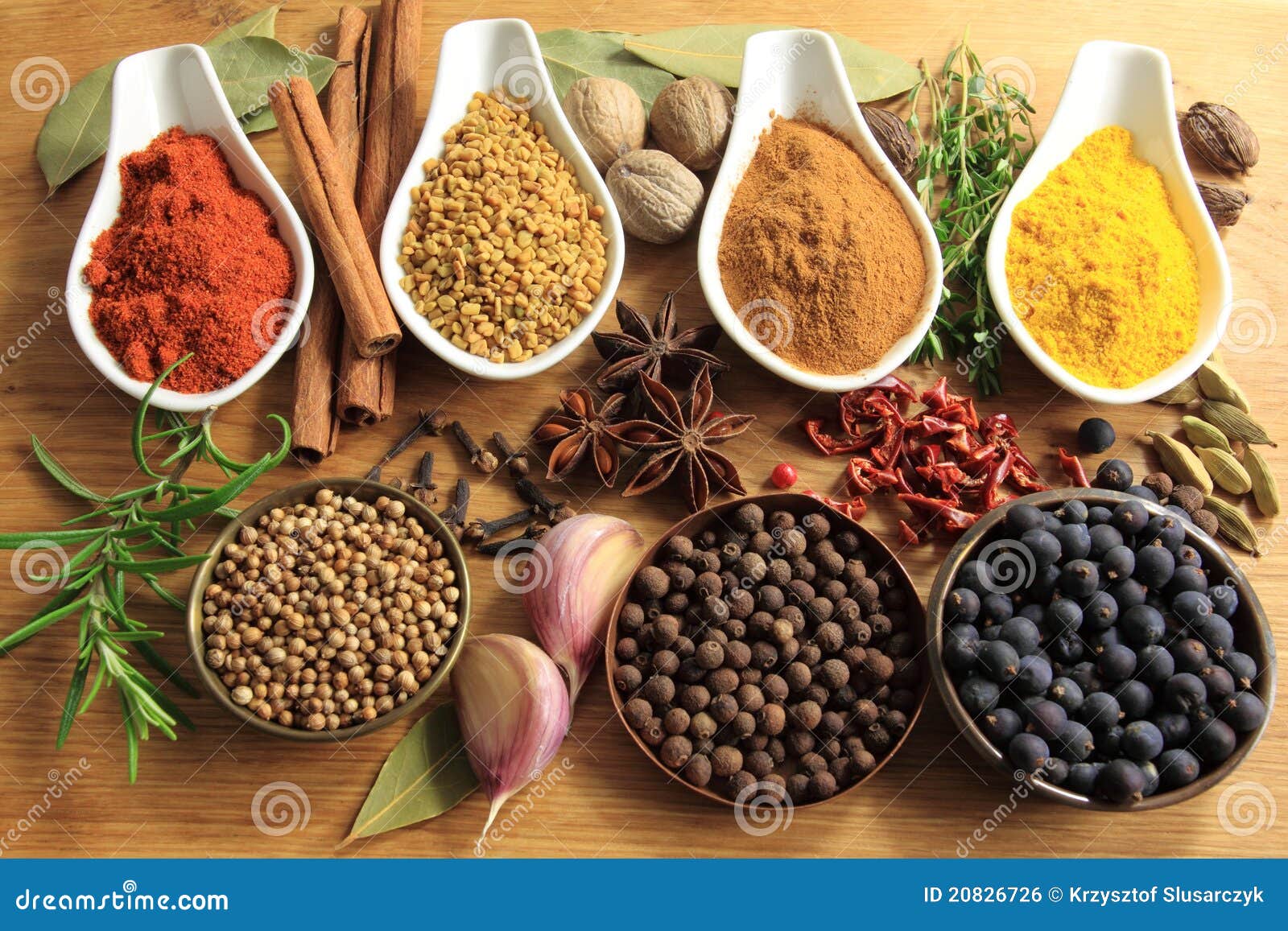 Spices and herbs stock photo. Image of cinammon, ingredients - 20826726