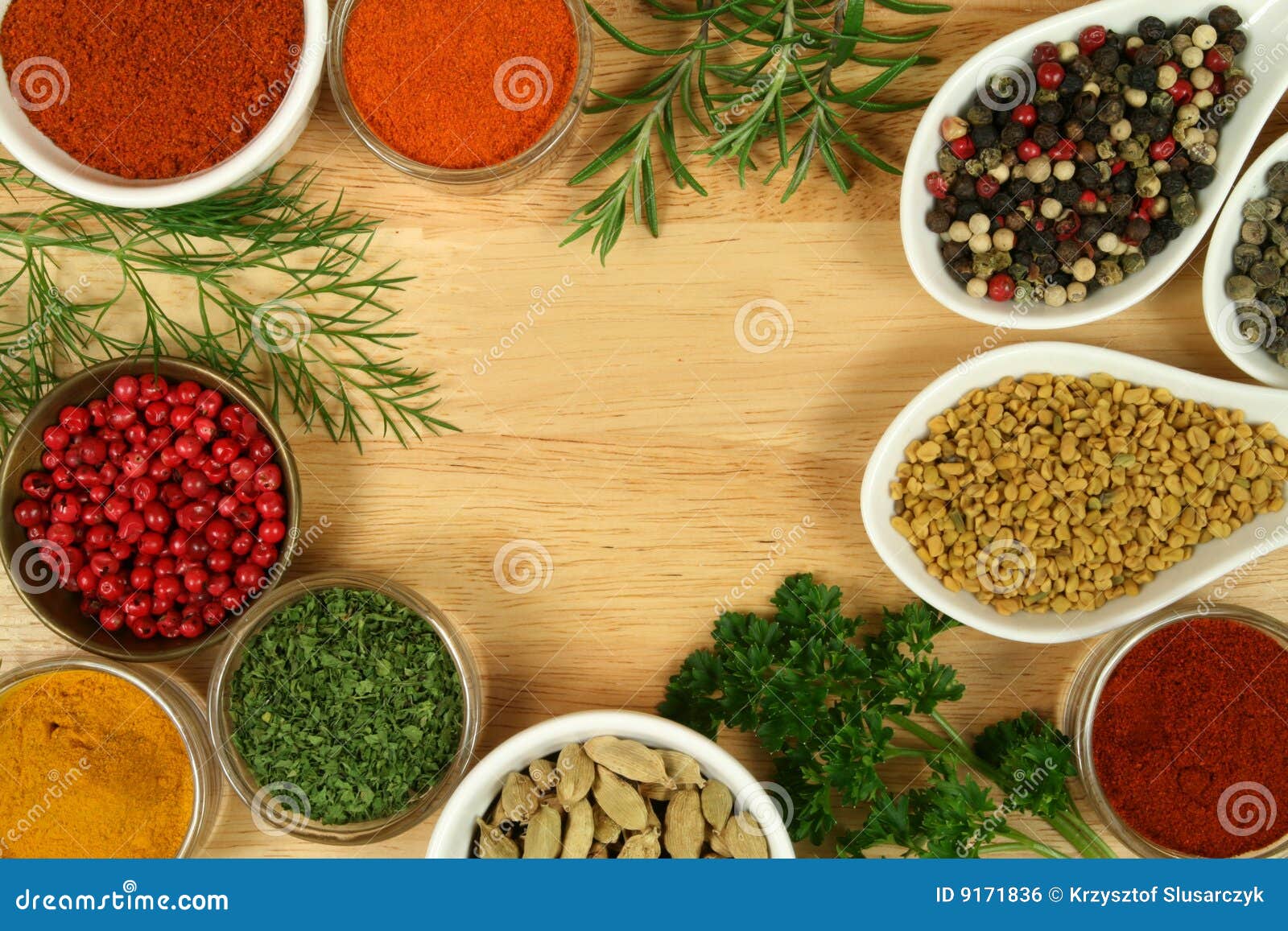 Spices and herbs stock photo. Image of ingredients, colourful - 9171836