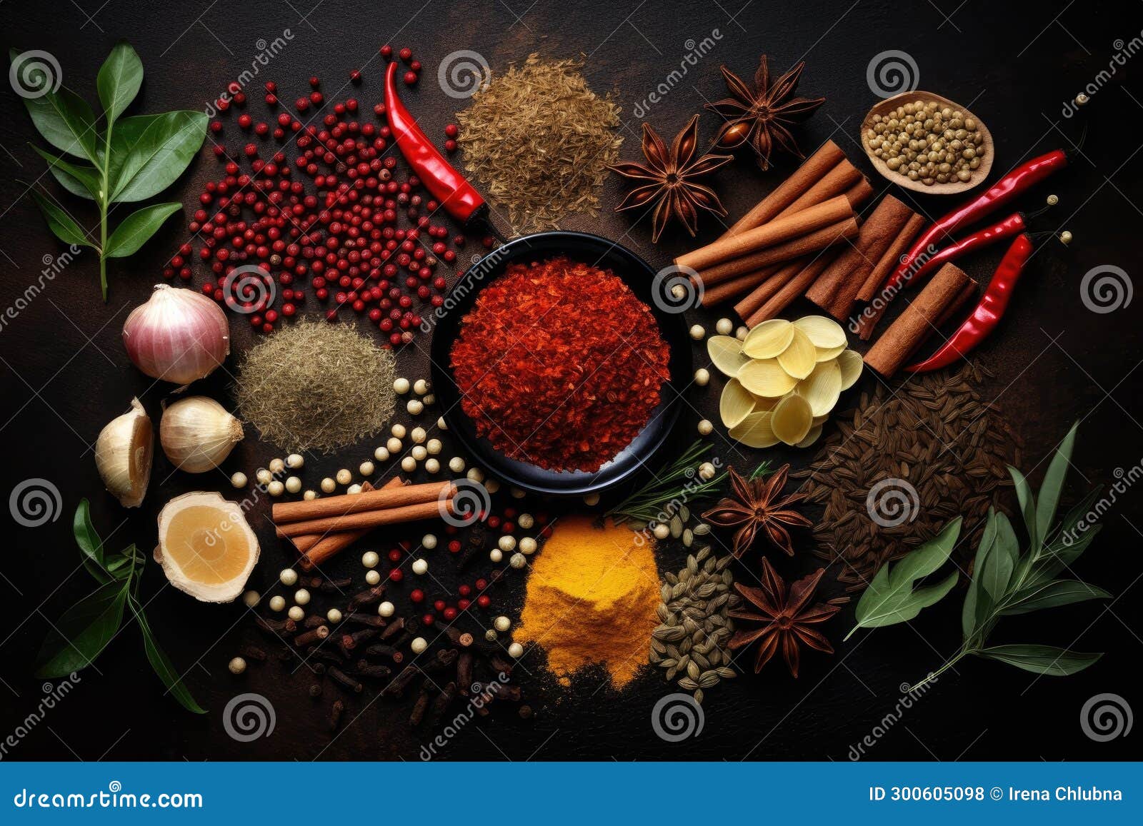 Spices and Herbs Banner Background. Variety of Spices Stock ...