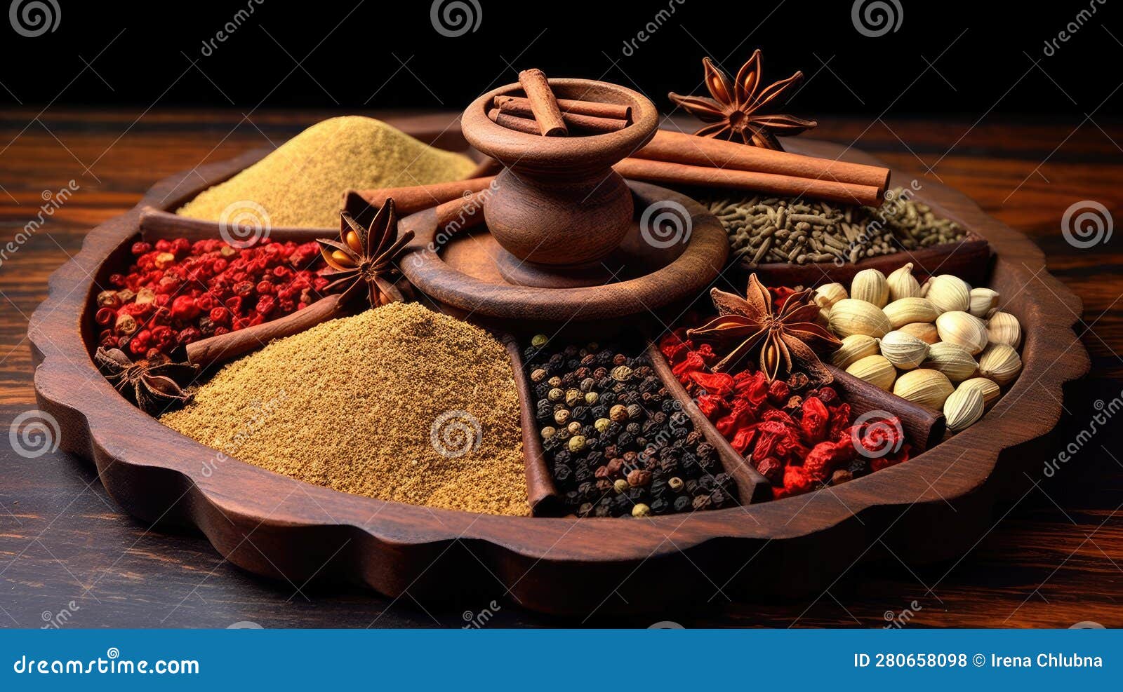 Spices and Herbs Banner Background. Variety of Spices Stock ...
