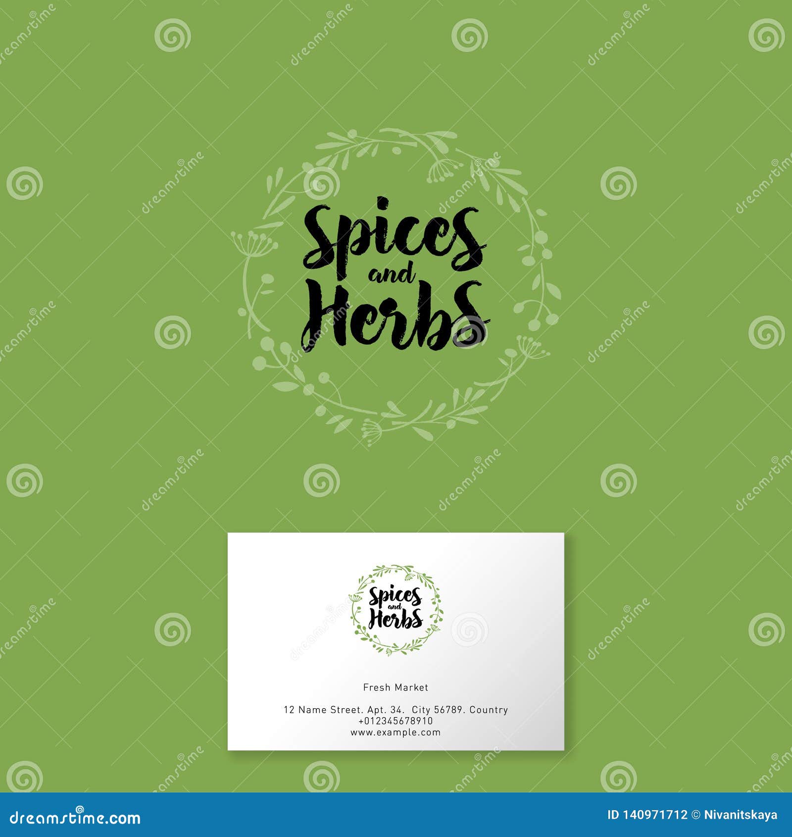 Spices And Herbs Logo. Hand-drawn Herbs And Spices Like Wreath. Grocery ... Spices And Herbs Logo. Hand-drawn Herbs And Spices Like Wreath. Grocery ...