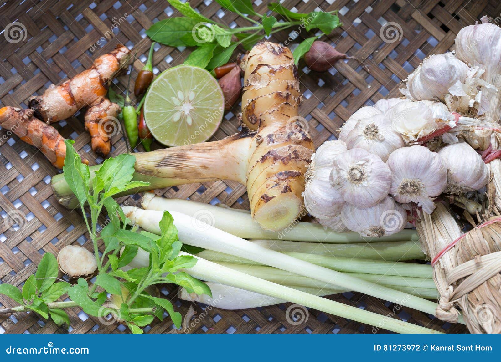 Spices Ingredient for Tom Yum Stock Photo - Image of food, herb: 81273972