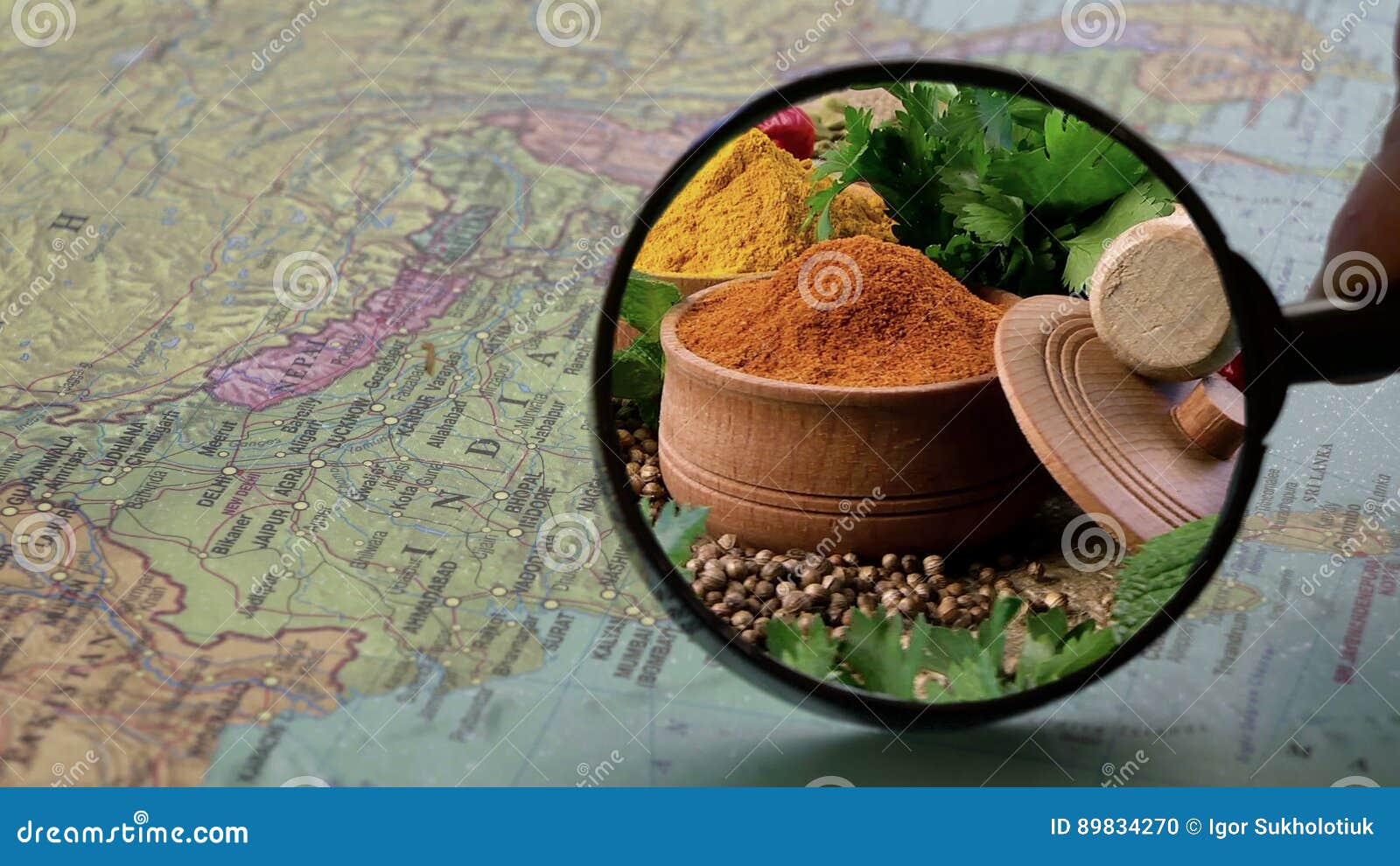 Spices on the map of India stock footage. Video of cardamom - 89834270