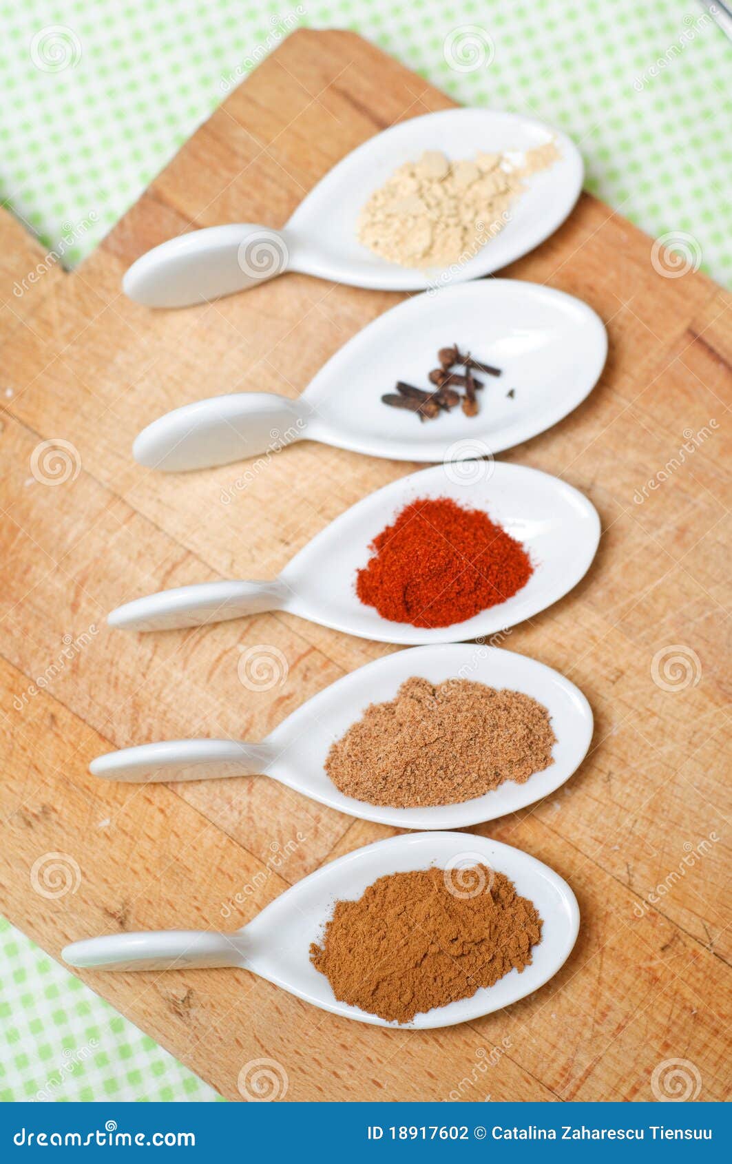Spices mix on a wood stock photo. Image of spoon, spices - 18917602