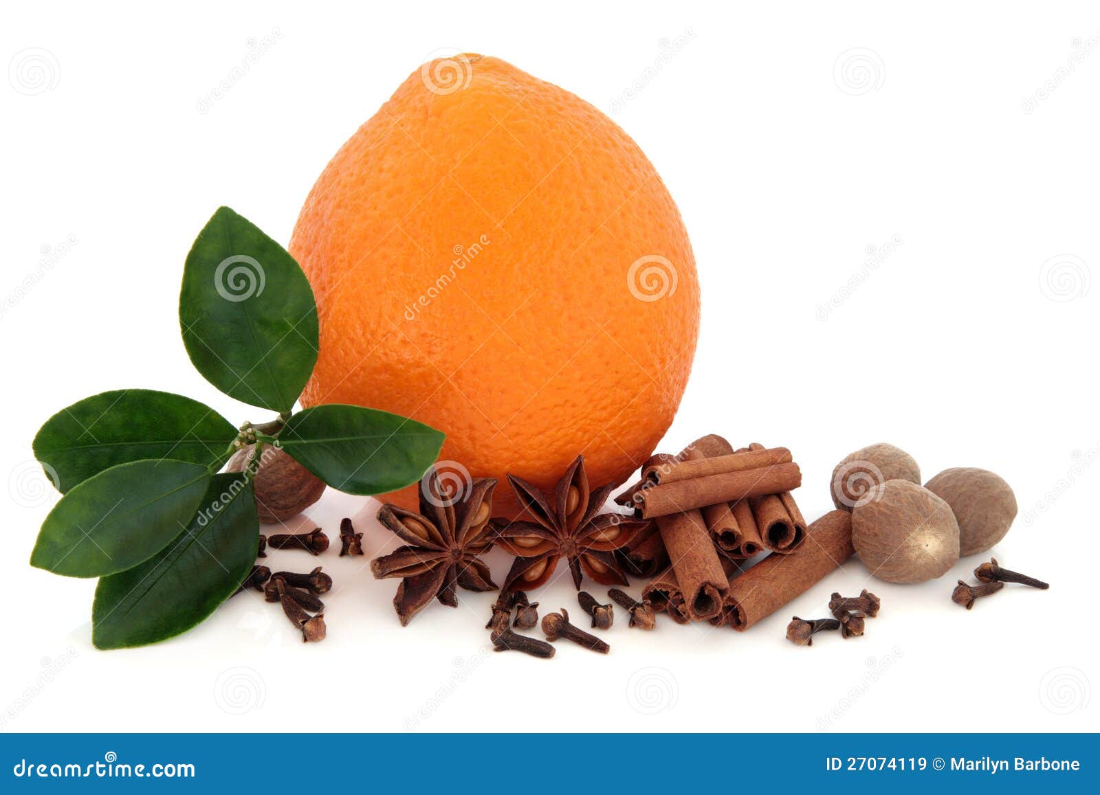 Spices and Orange Fruit stock image. Image of flavoring - 27074119