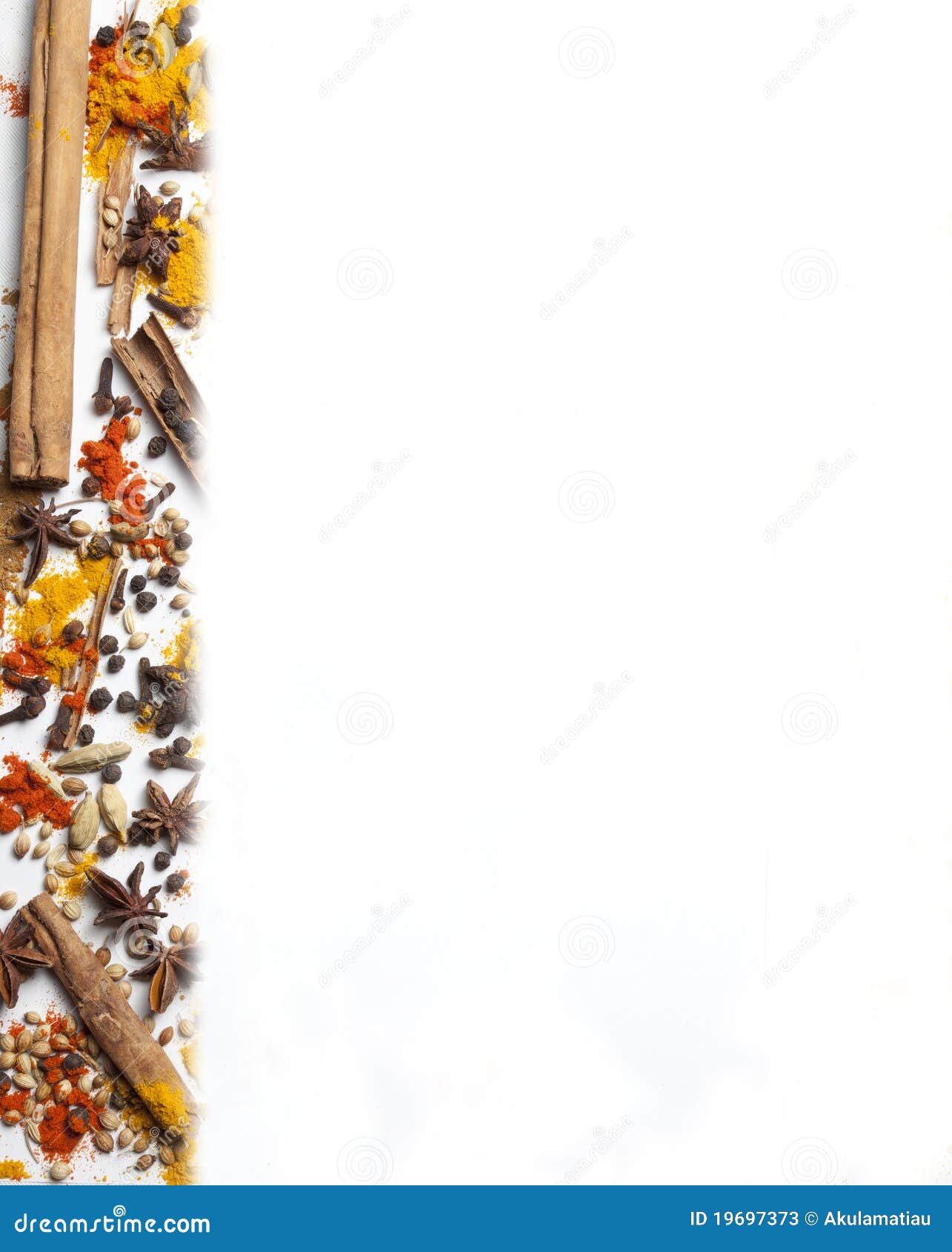 Spices paper sheet stock image. Image of border, decorative - 19697373