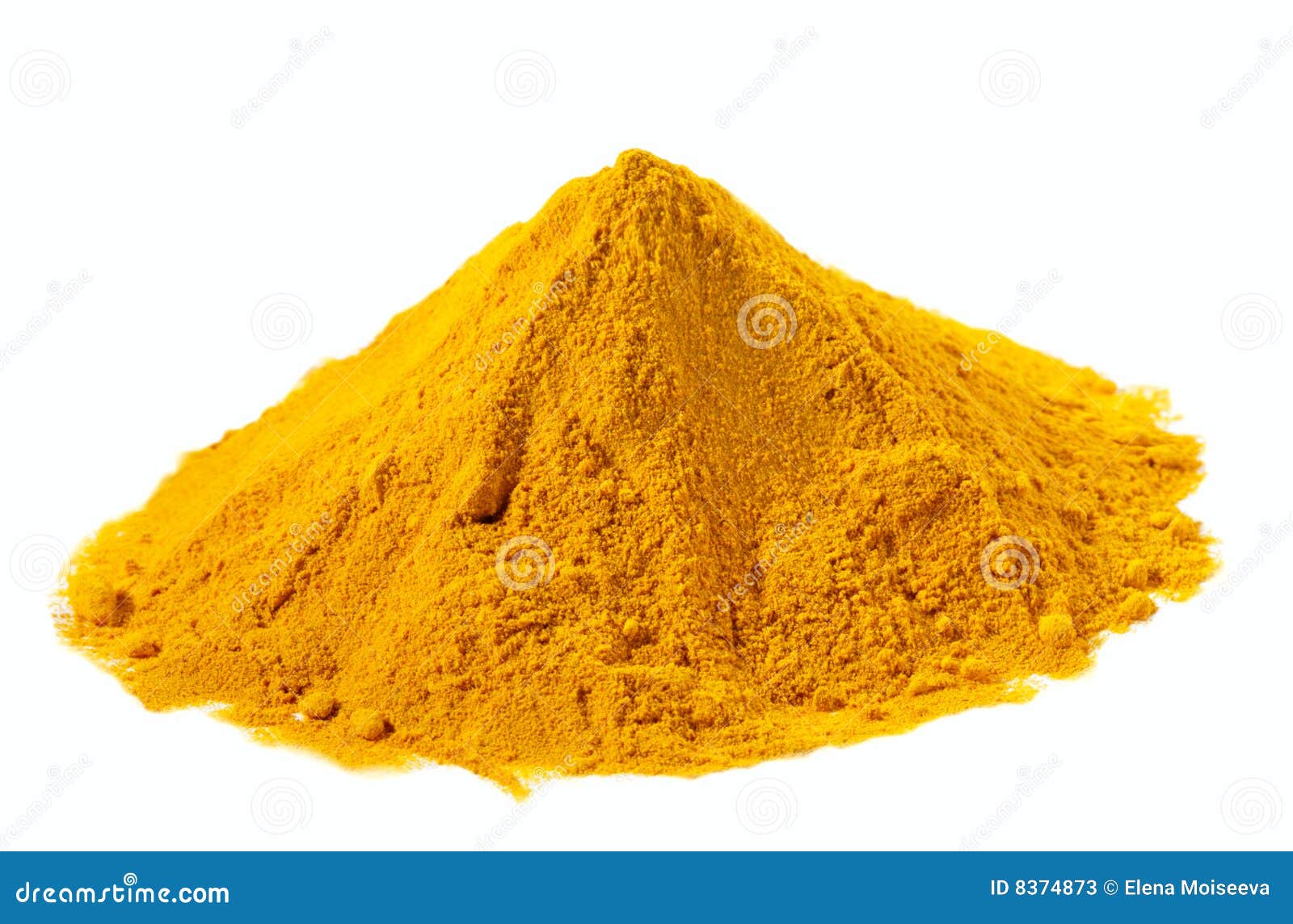 Spices - Pile of Yellow Turmeric Over White Stock Image - Image of ...