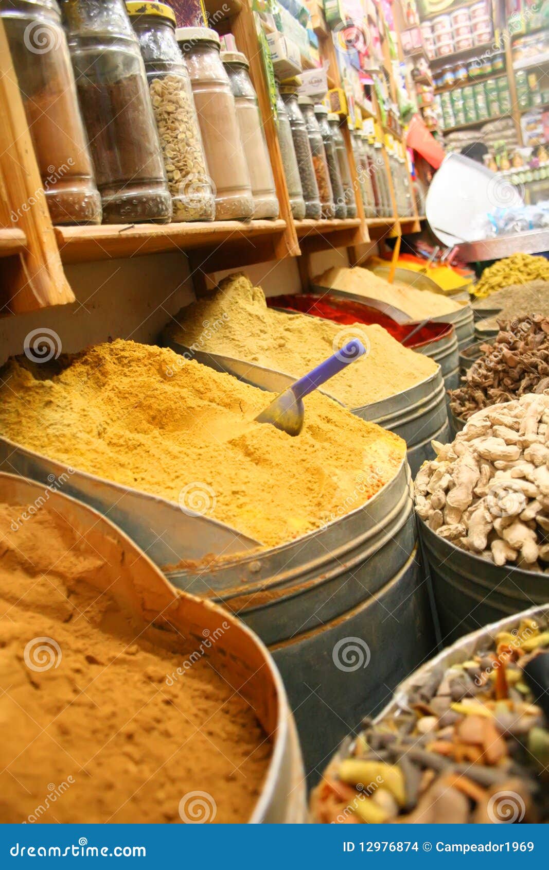 Spices shop stock photo. Image of ingredients, spices - 12976874