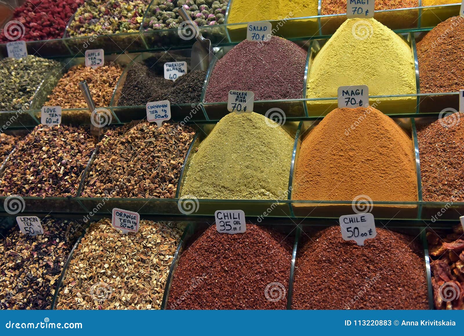 Spice sold on market stock image. Image of heritage - 113220883