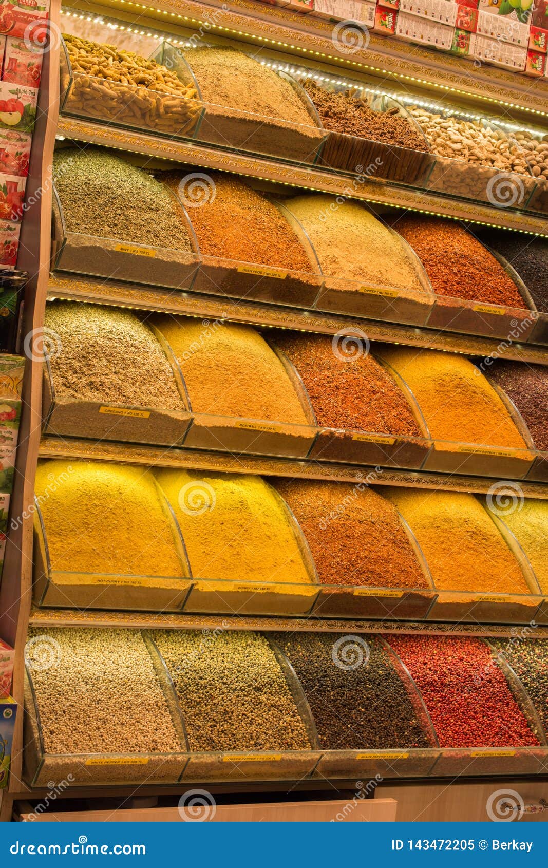Spices at the Spice Market stock image. Image of meal - 143472205