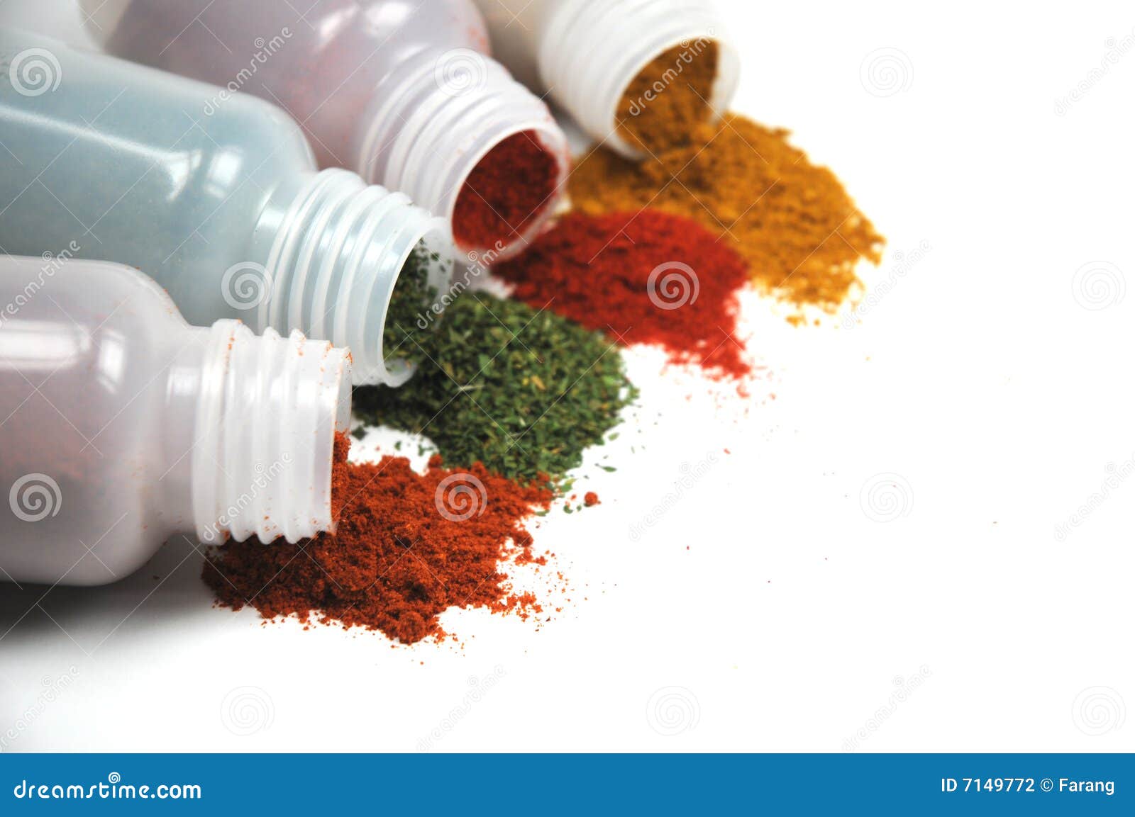 Spices Spilling Out of Jars Stock Photo - Image of prepare, ingredients ...