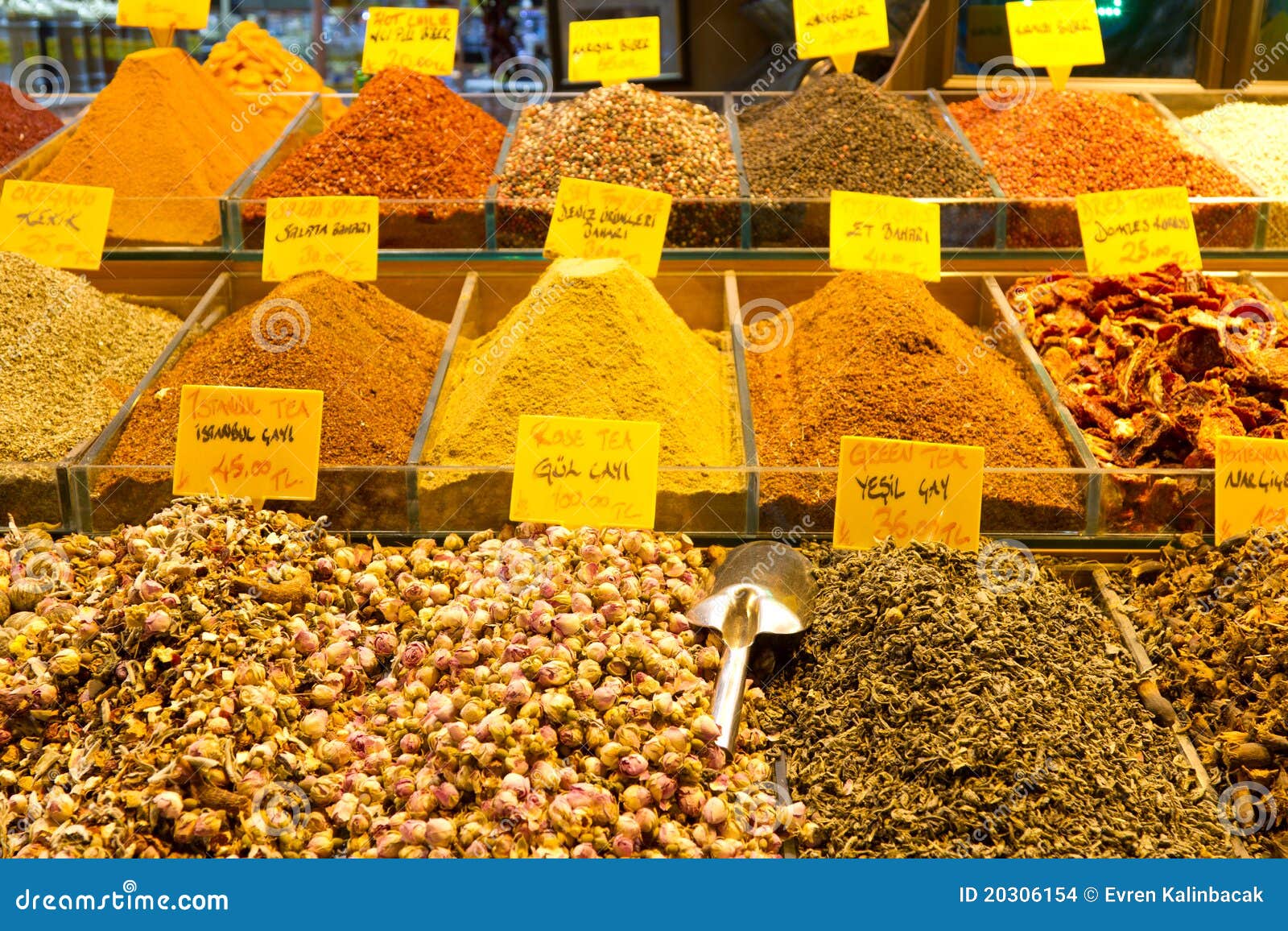 Spices and Teas stock photo. Image of istanbul, colorful - 20306154