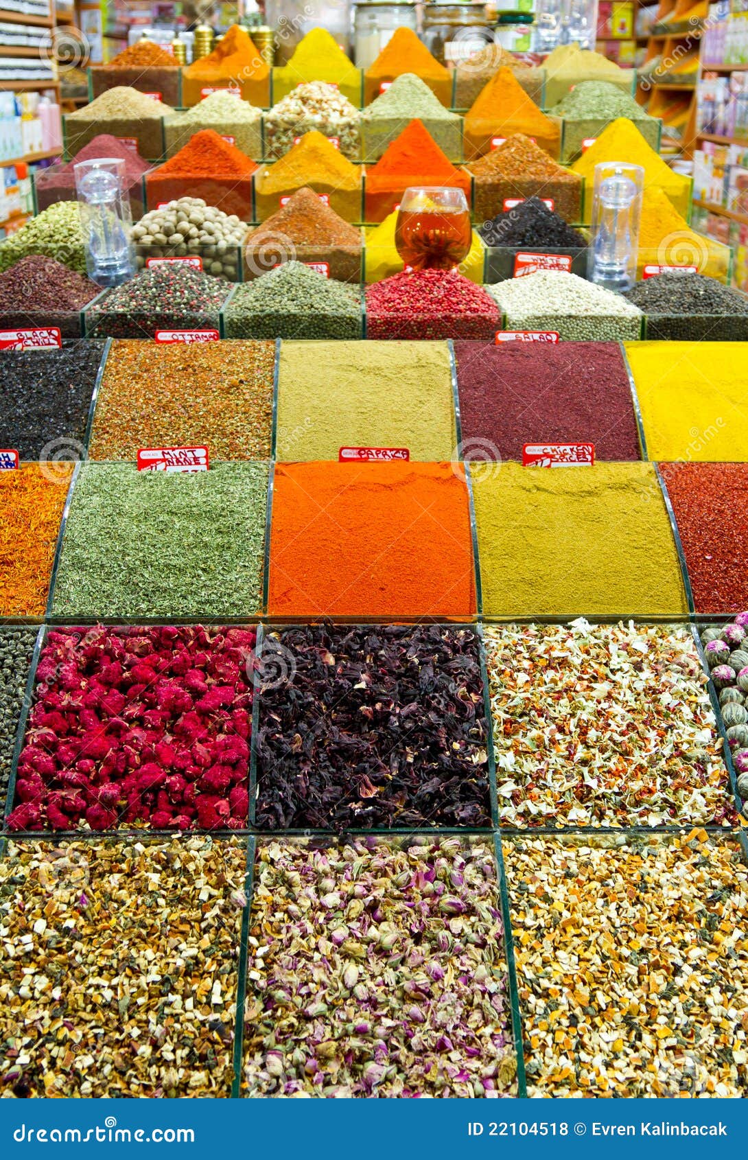 Spices and Teas stock photo. Image of green, powder, asian - 22104518