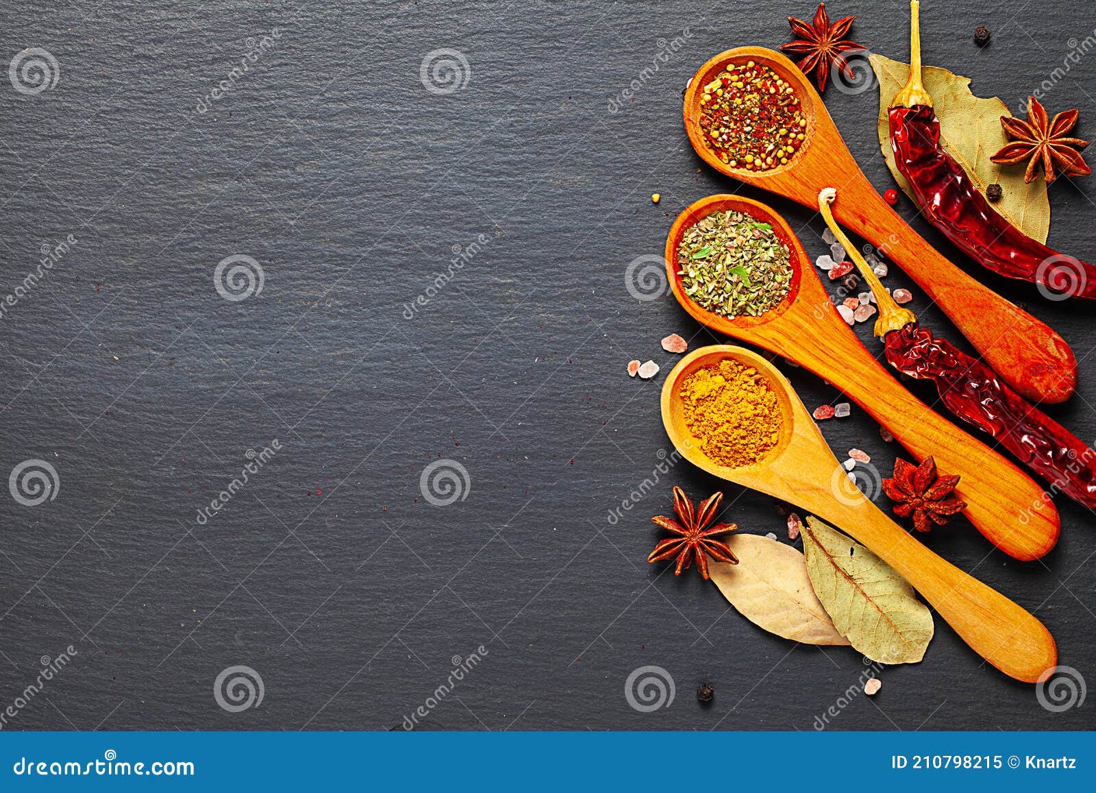 Spices on Textured Background Stock Image - Image of indian, aroma ...