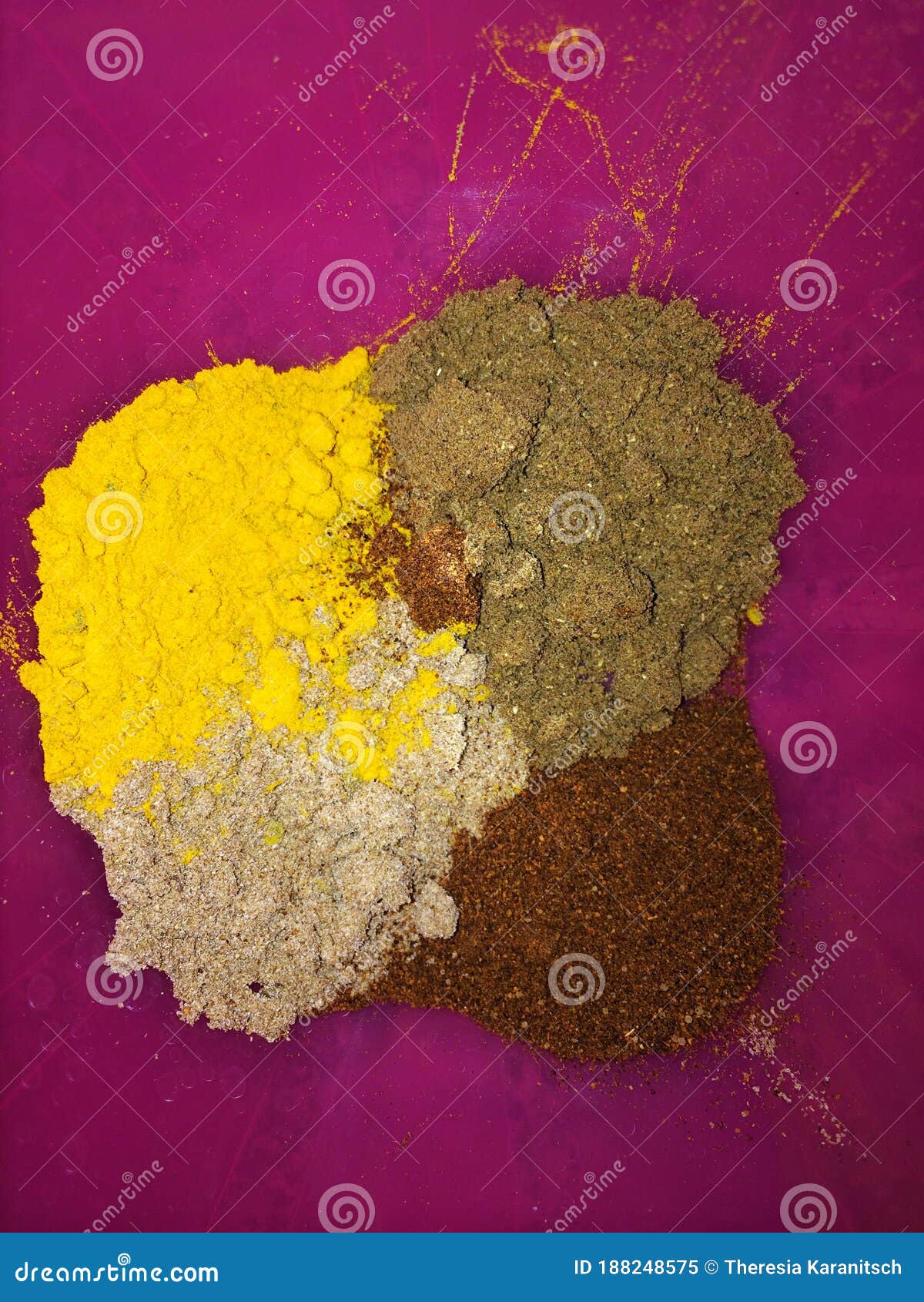 Spices stock image. Image of color, background, plate - 188248575
