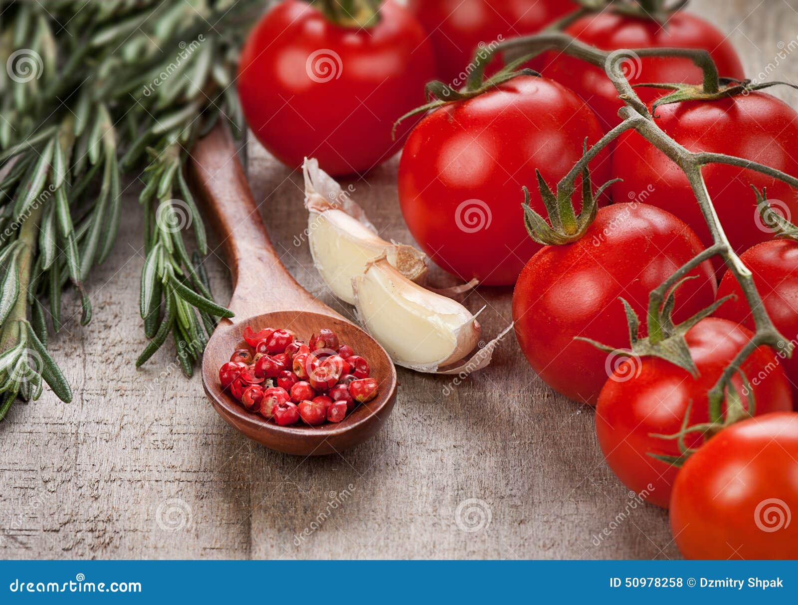Spices and tomatoes stock photo. Image of tomato, healthy - 50978258