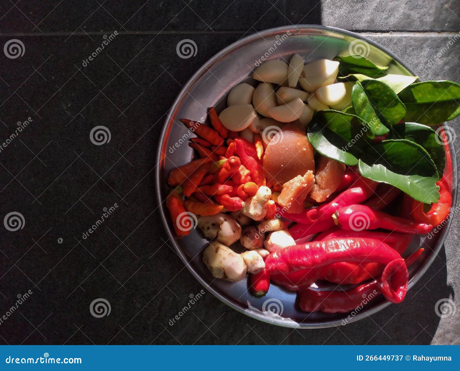 The Spices of Tradisional Food on the Plate Stock Image - Image of ...