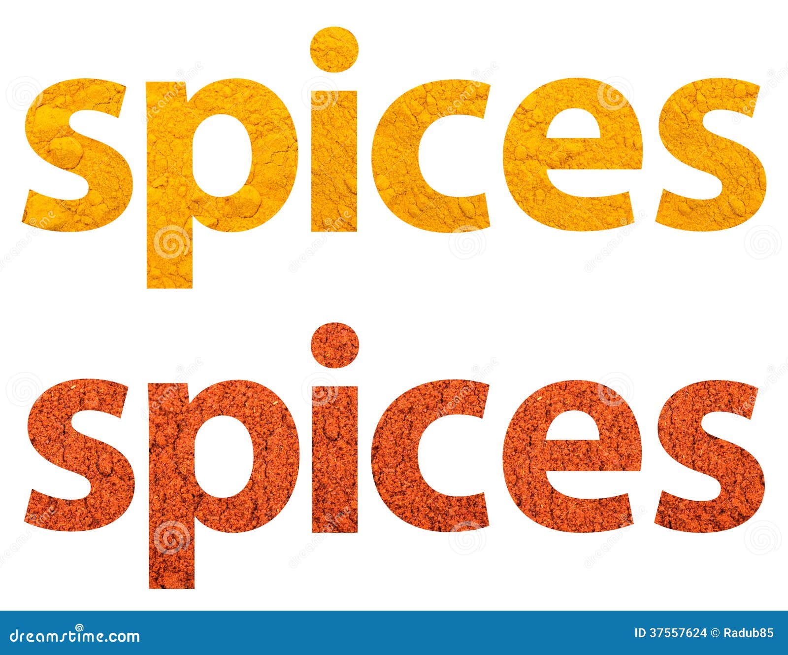 Spices Words Abstract Isolated Stock Photo - Image of herbal, colors ...