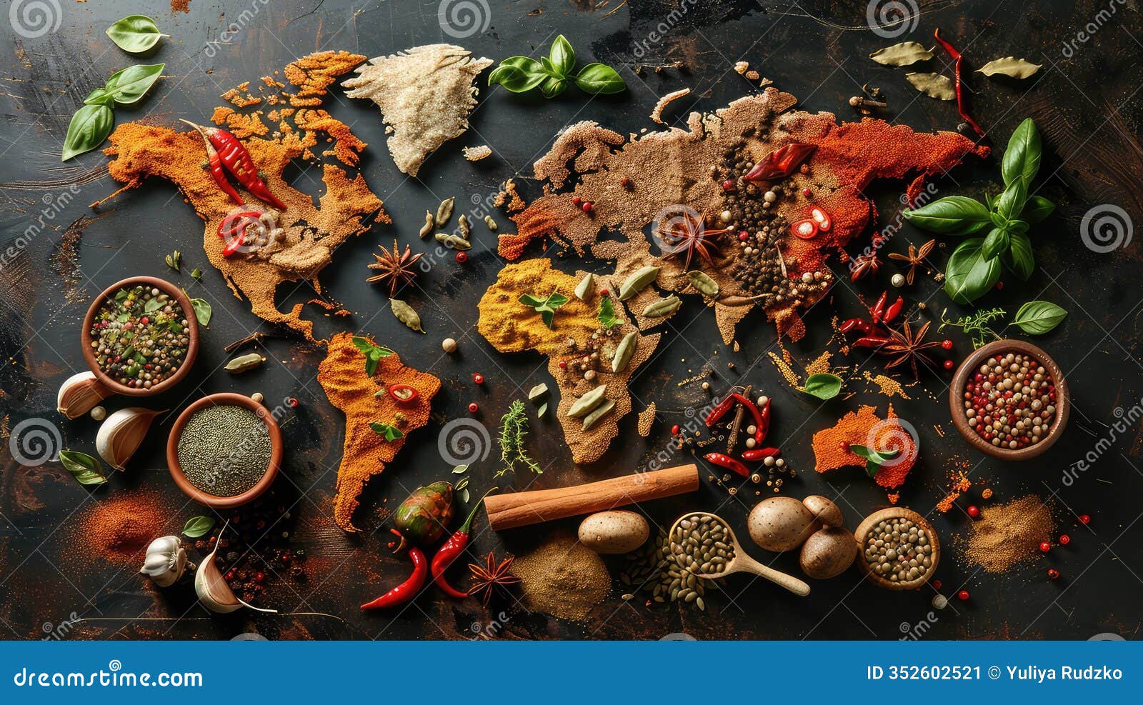 Spices of the World: a Culinary Map Stock Image - Image of culinary ...