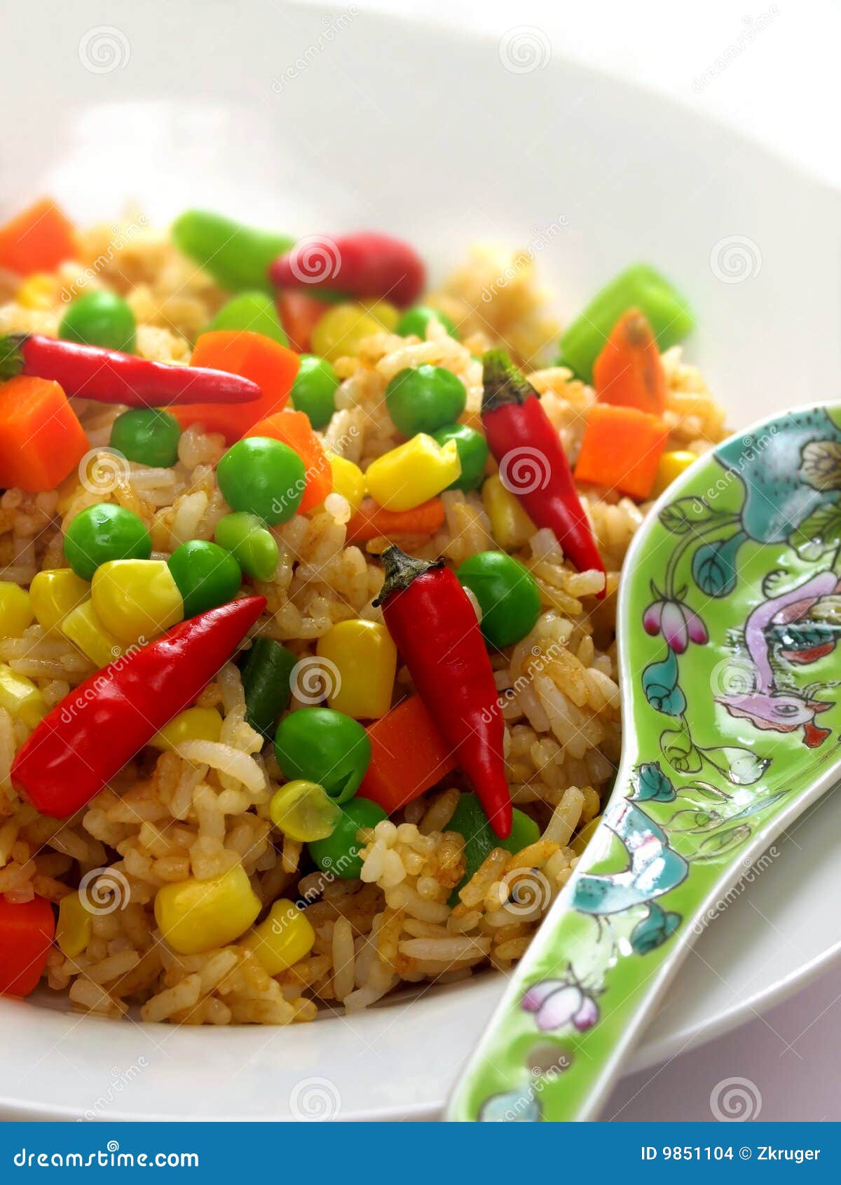 Spicy asian fried rice stock photo. Image of carrot, food - 9851104