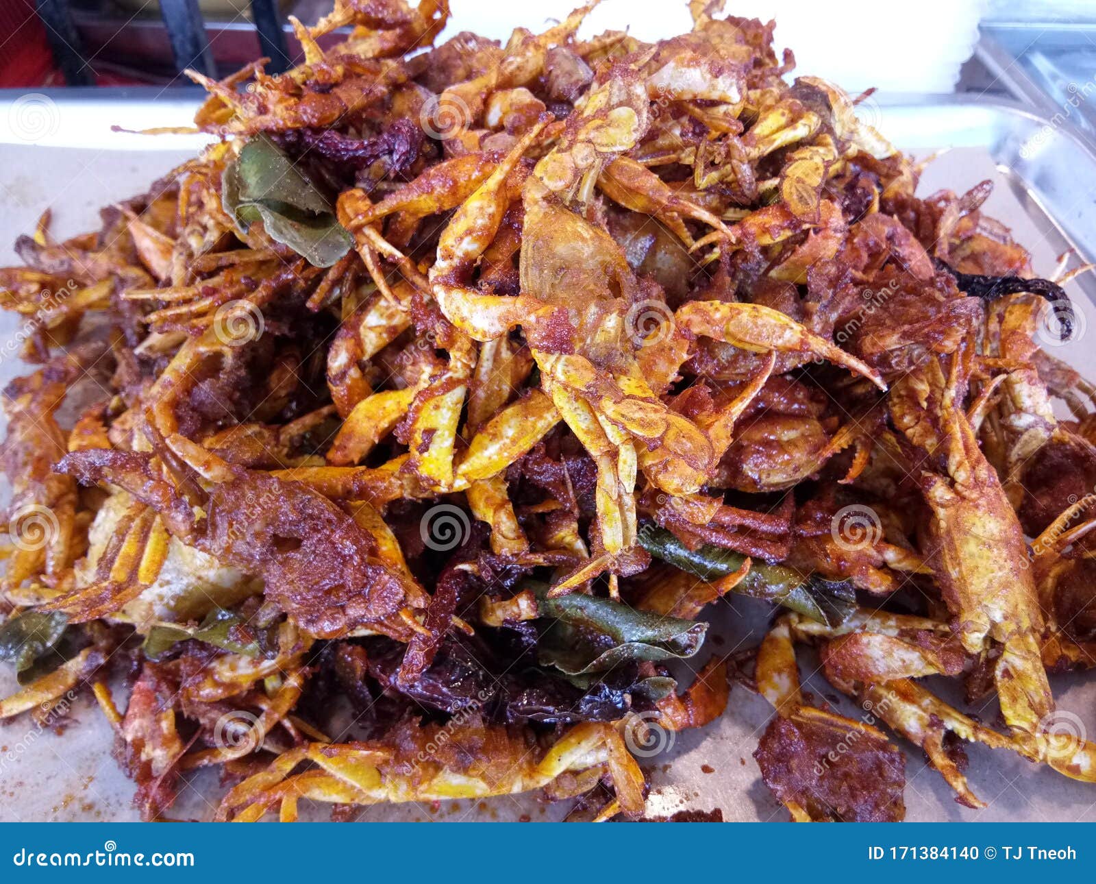 Spicy Baby Octopus Stir Fry With Udon Noodles Royalty-Free Stock ...