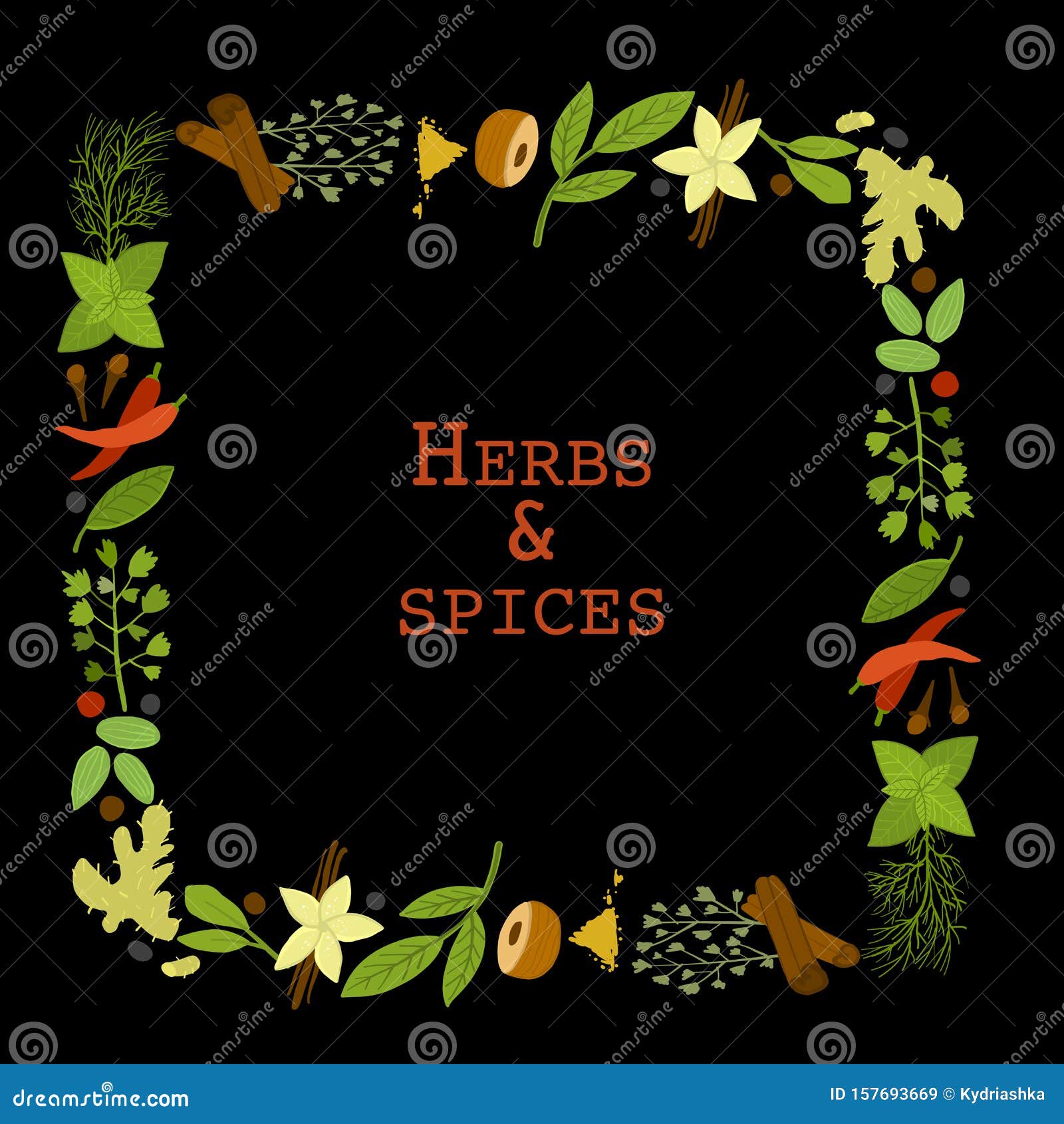 Spicy Background Design with Sample Your Text Stock Vector ...