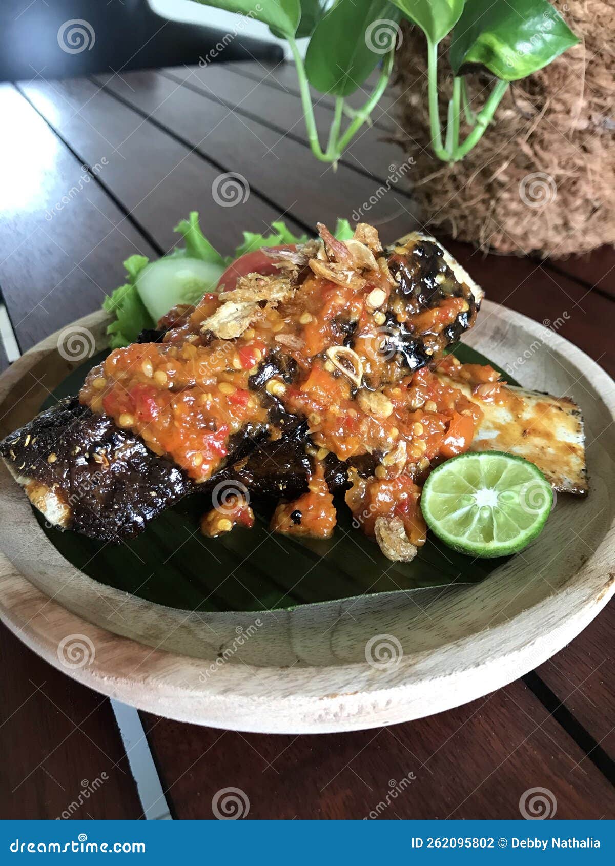 Spicy Beef Ribs Roasted with Honey Stock Photo - Image of salad ...