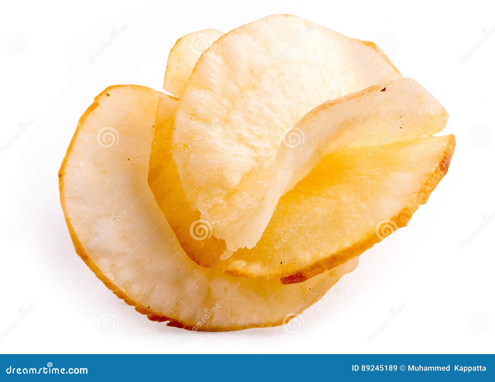 Spicy Cassava Chips on White Background Stock Image - Image of fried ...