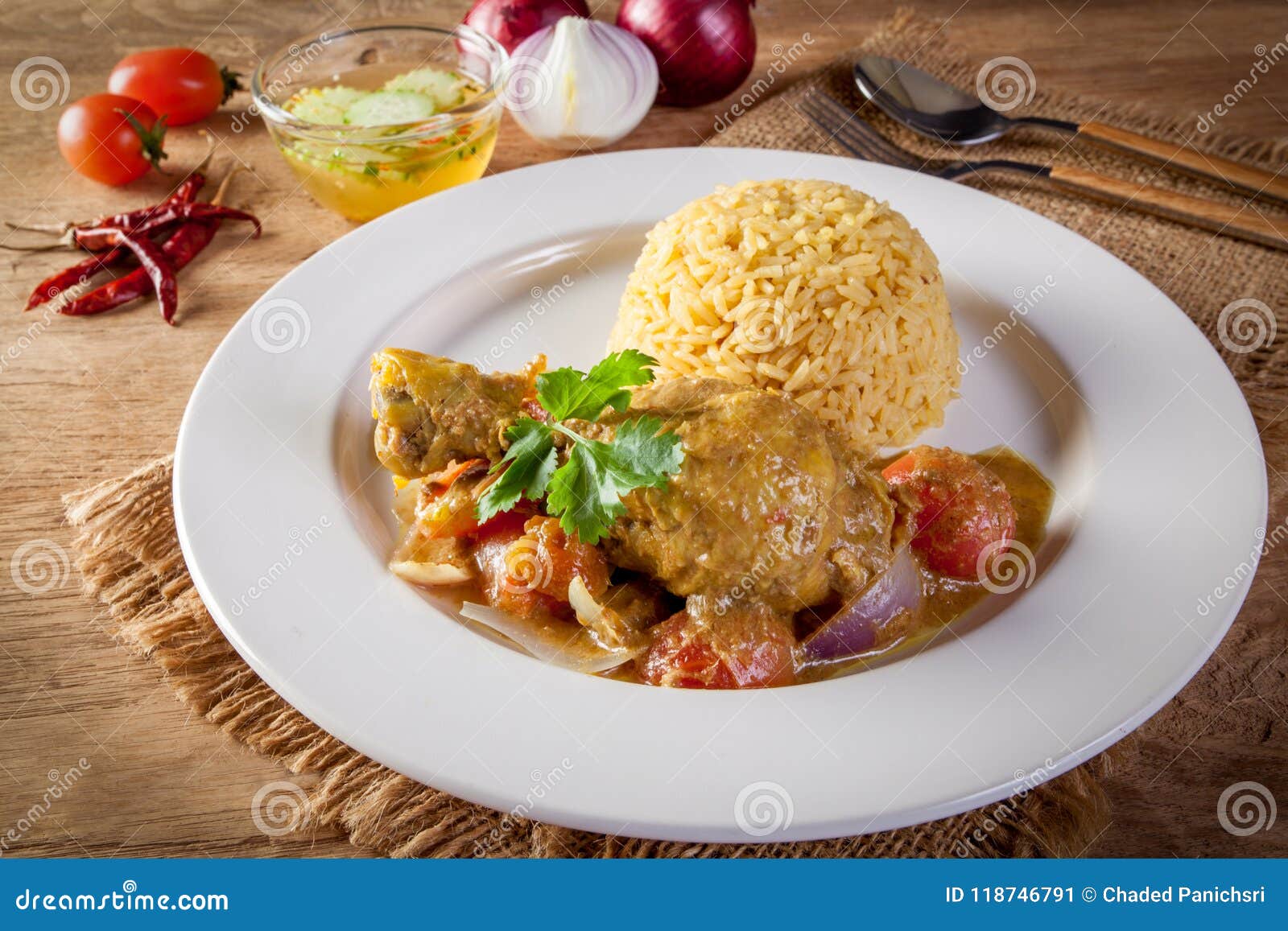 Spicy Chicken Curry stock image. Image of closeup, aloo - 118746791