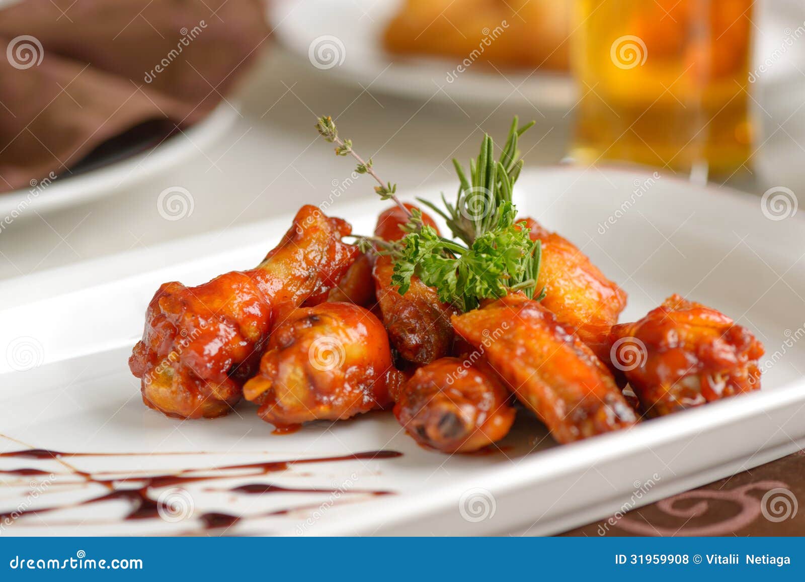 Spicy chiken wings stock photo. Image of appetizer, dish - 31959908