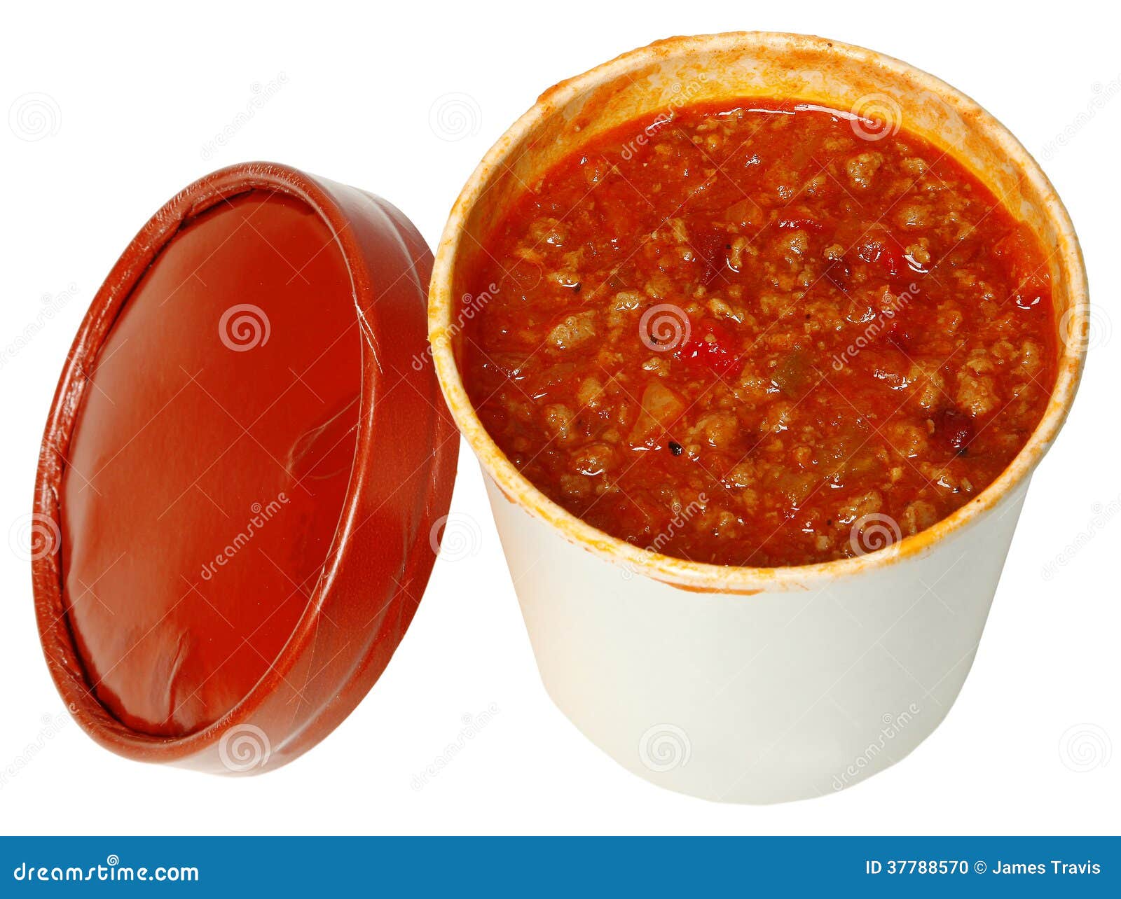 Spicy Chili in a Carryout Cardboard Cup Stock Photo - Image of lunch ...