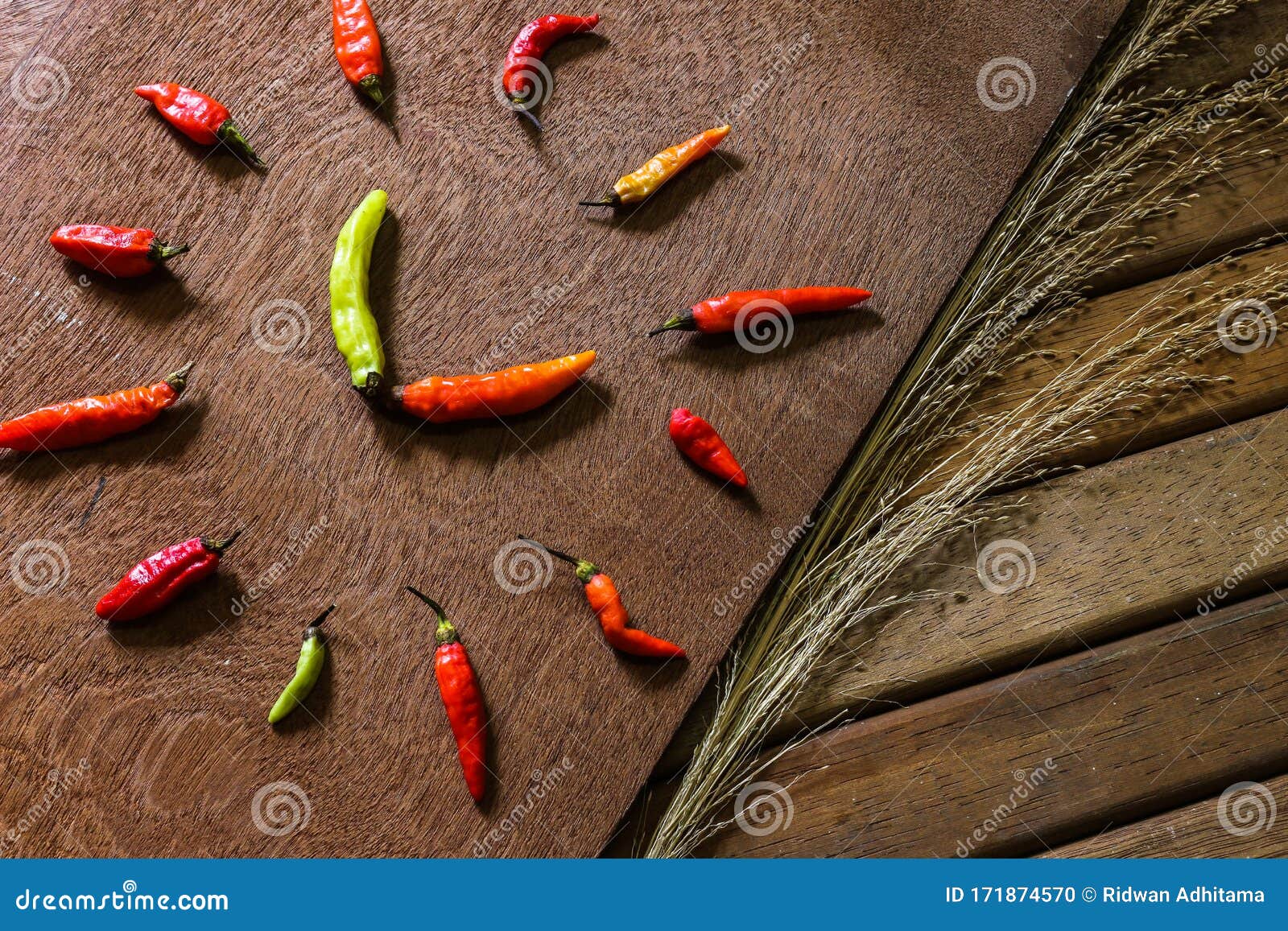 Spicy Chili in the Form of a Wall Clock Stock Photo - Image of cook ...