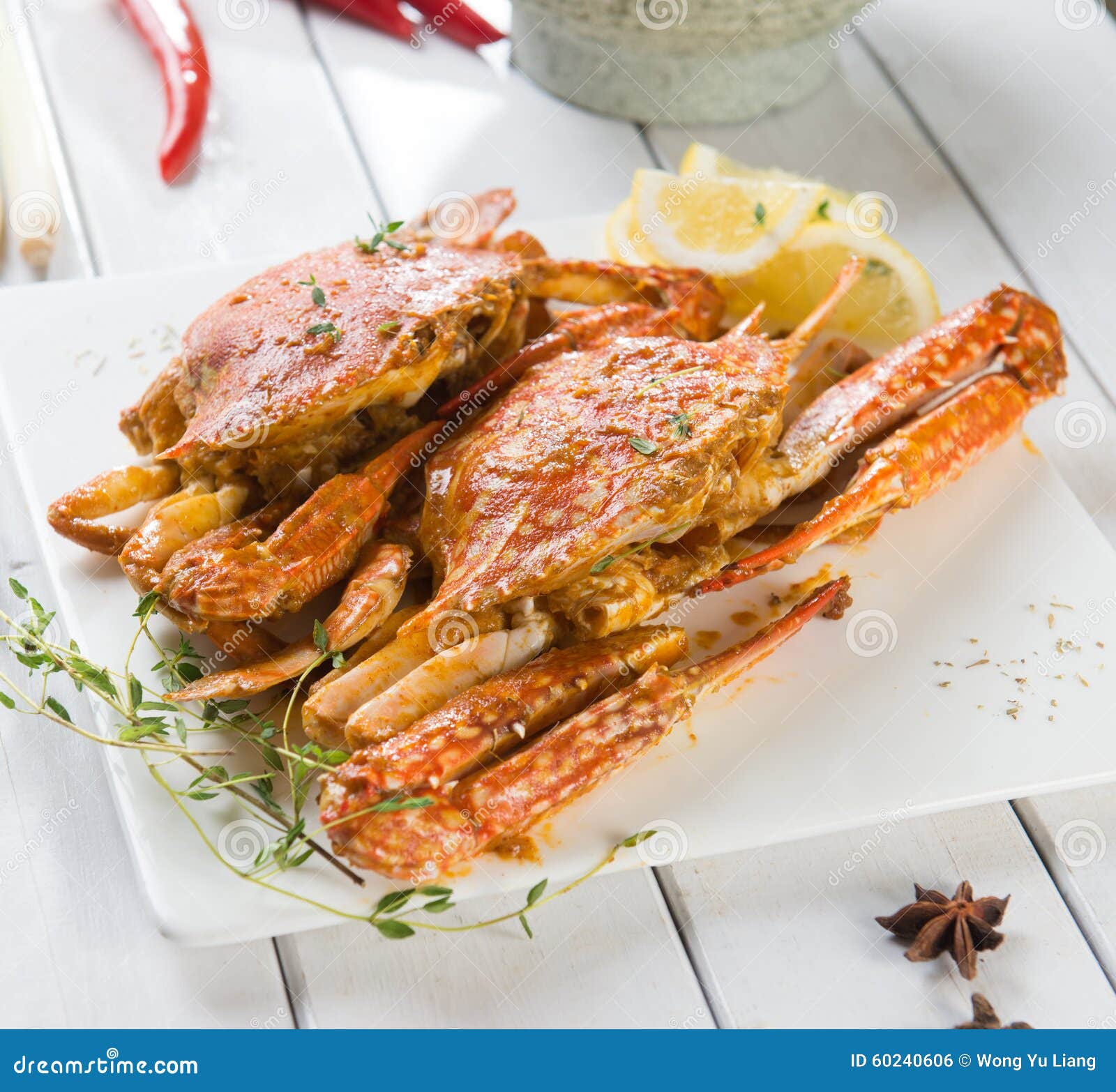 Spicy chilli crab stock photo. Image of chef, plank, delicious - 60240606