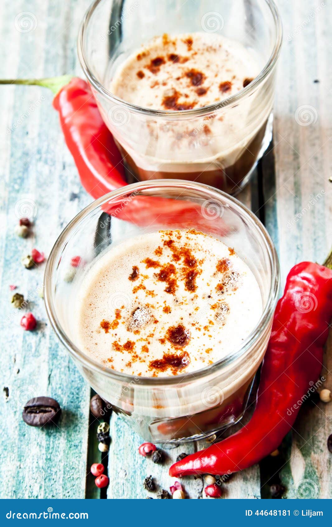 Spicy Coffee with Chili Peppers Stock Image - Image of natural, pepper ...