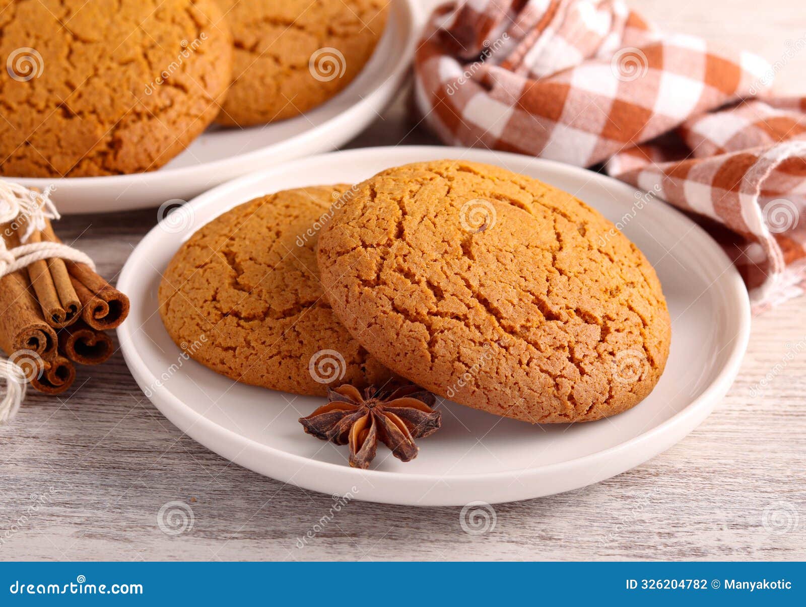 Spicy Cookies, Ginger Snaps Biscuits O Stock Photo - Image of food ...